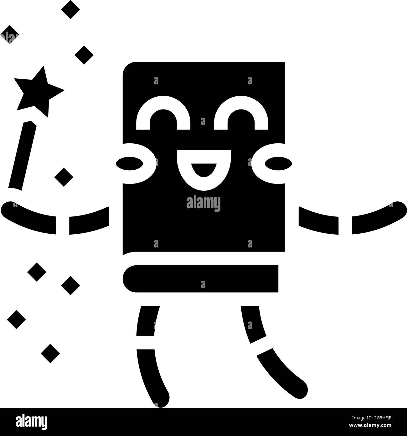 fairytales and folklore book glyph icon vector illustration Stock ...