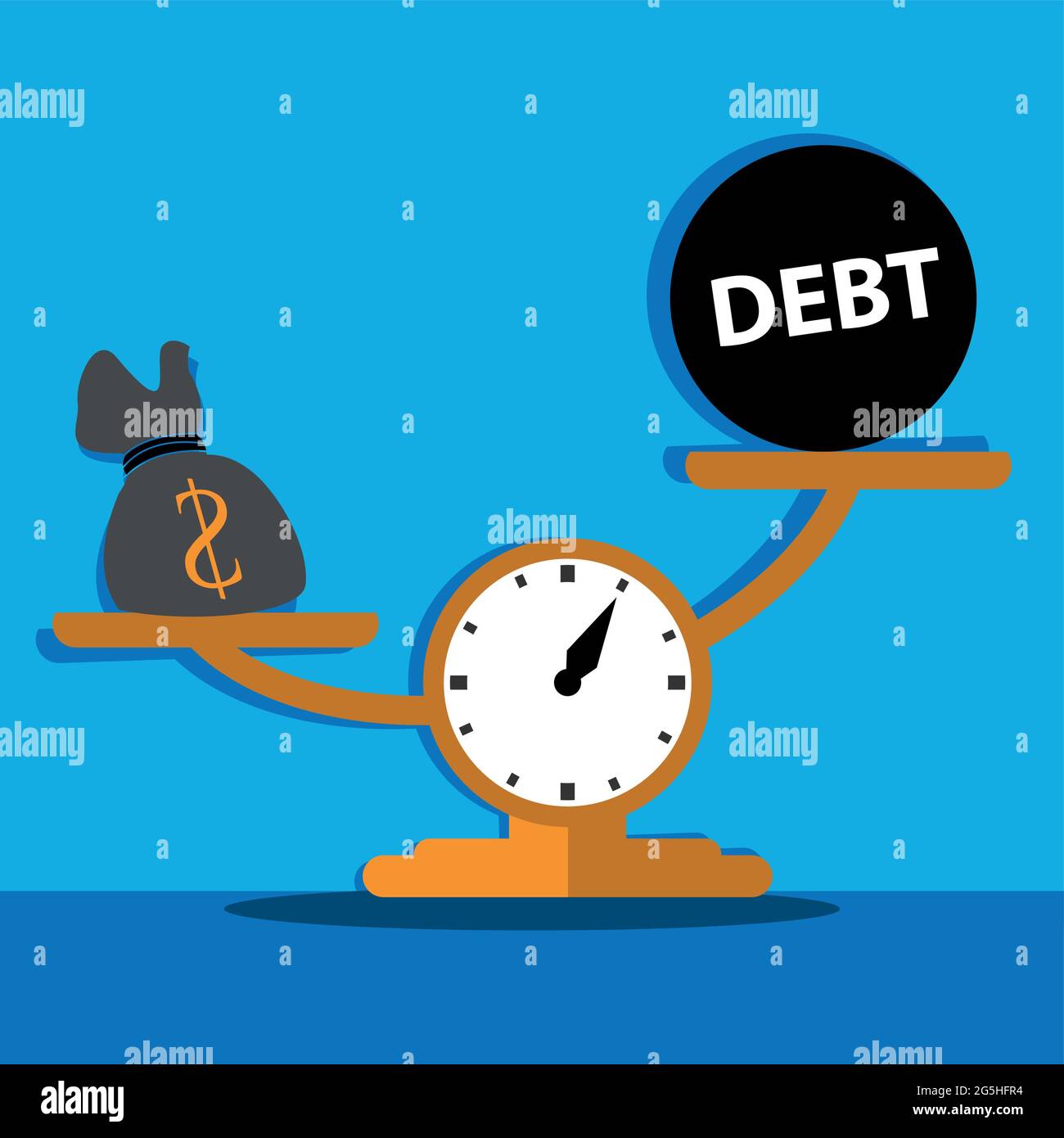 Money balance scales Stock Vector Images - Alamy