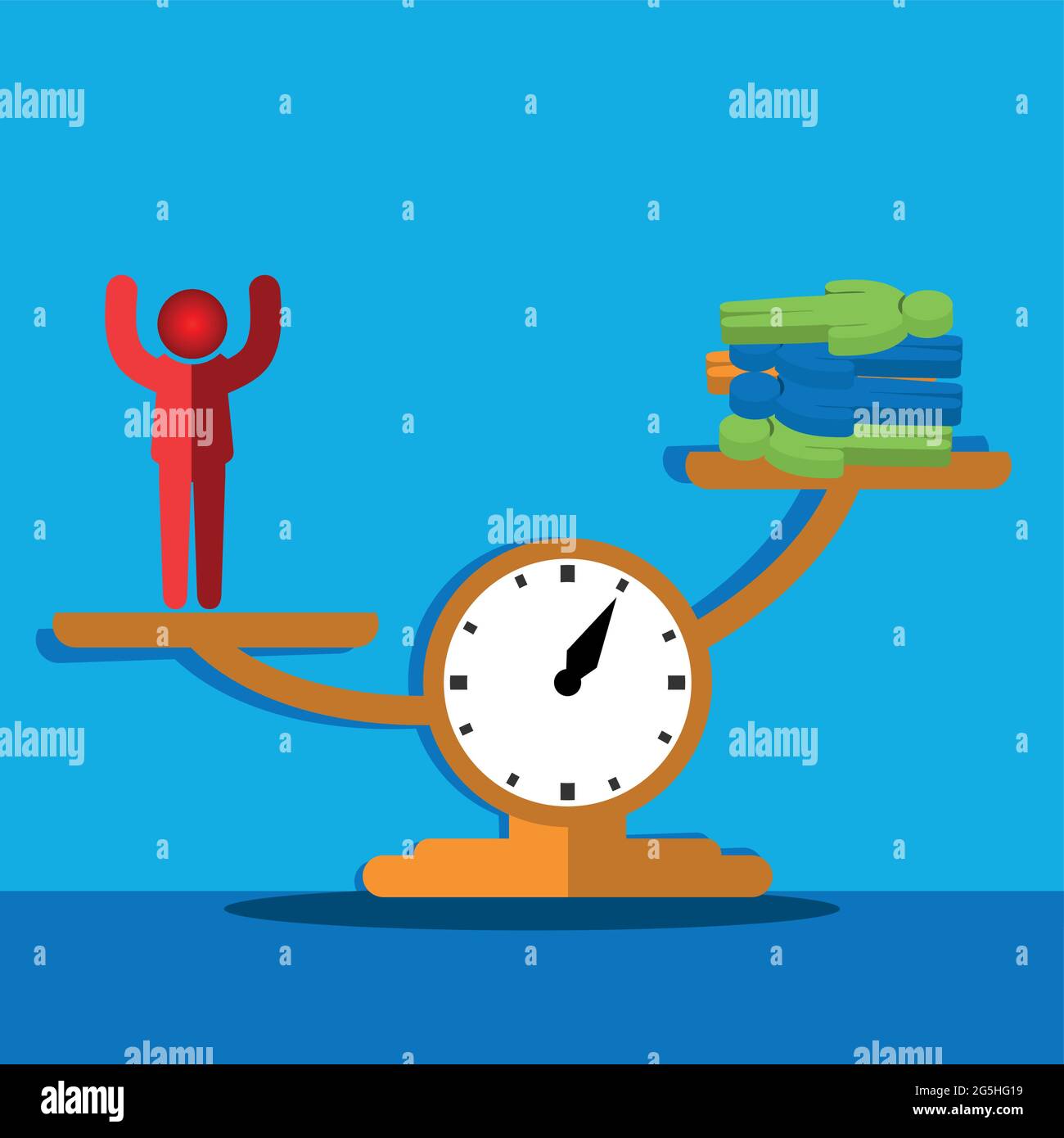 Scales and people. This theme template is showing the concept of ...