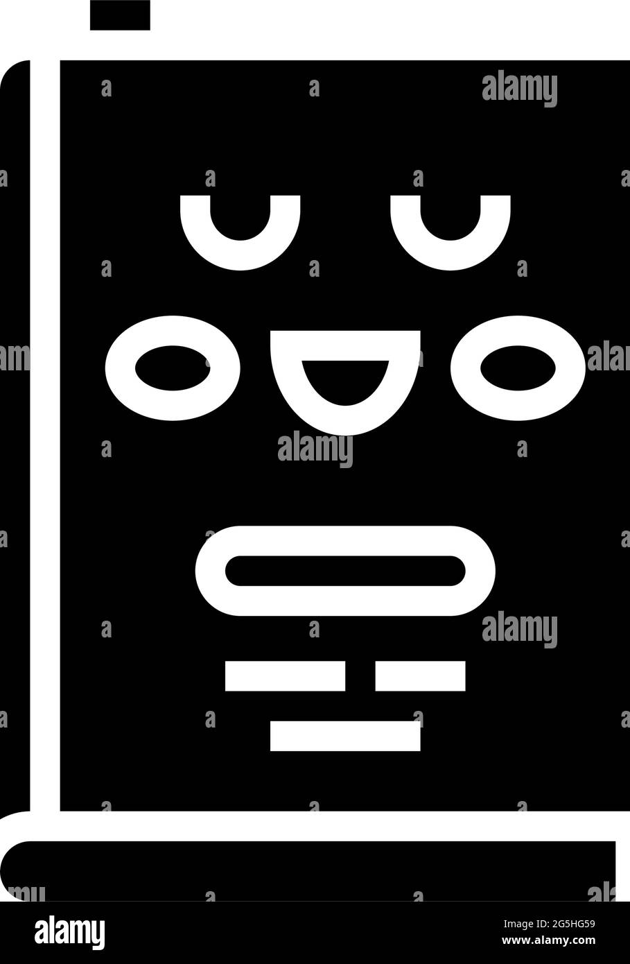 children paper book glyph icon vector illustration Stock Vector Image ...