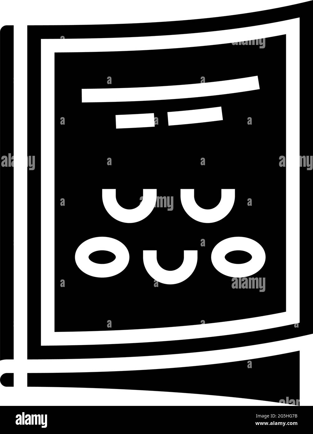 magazine children library glyph icon vector illustration Stock Vector ...