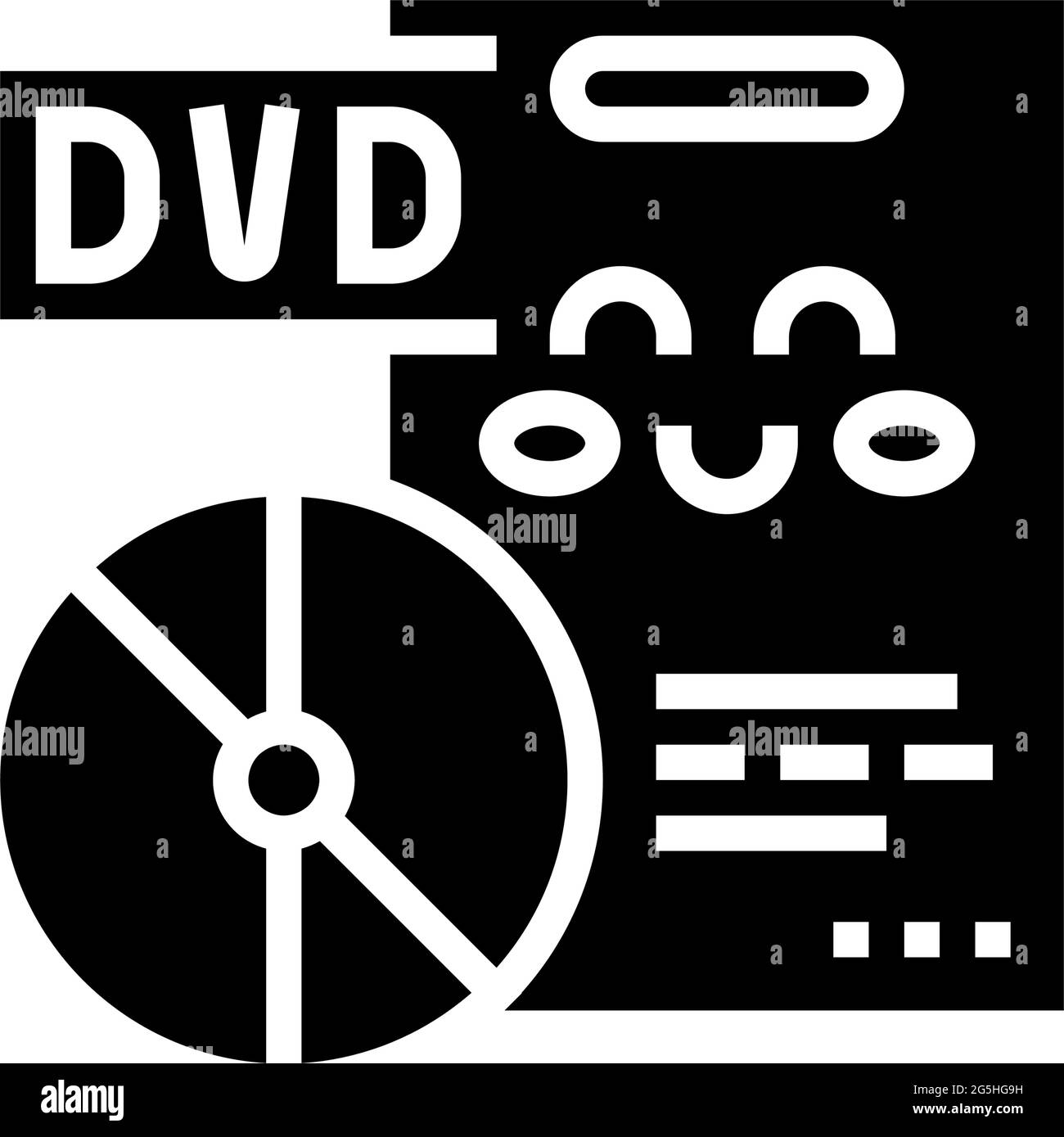 dvd films educational glyph icon vector illustration Stock Vector Image ...
