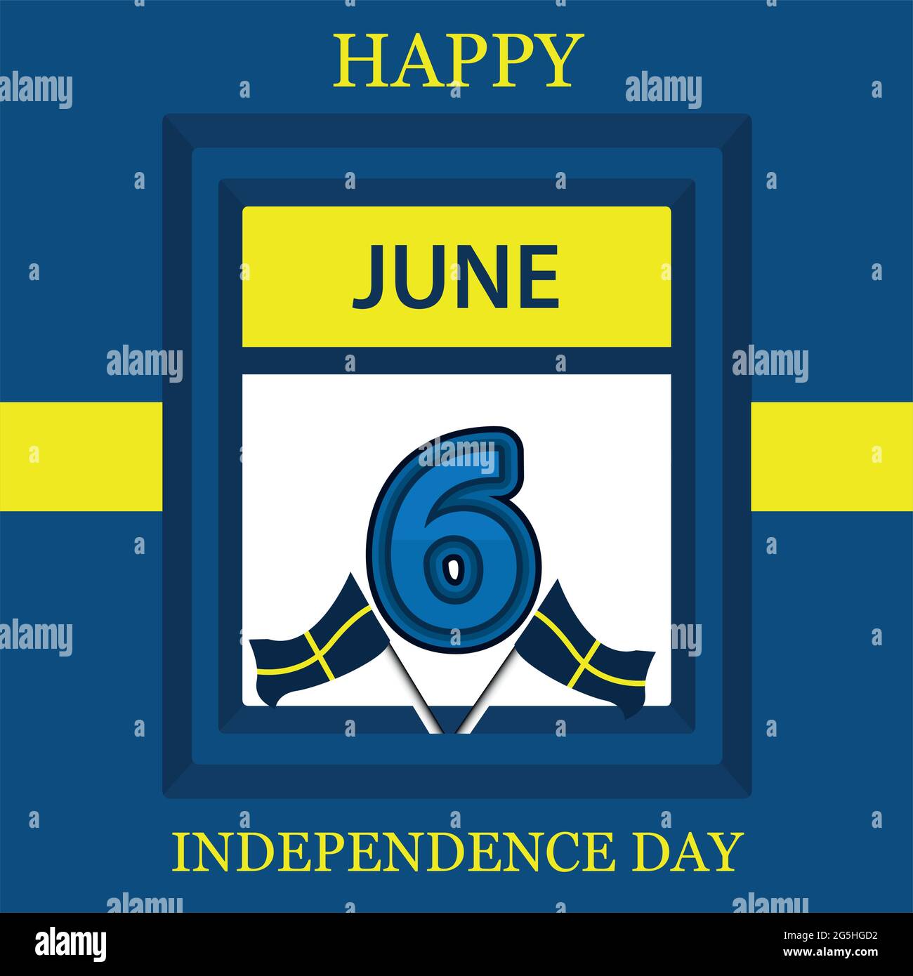 Vector illustration abstract background Sweden Independence Day of June ...