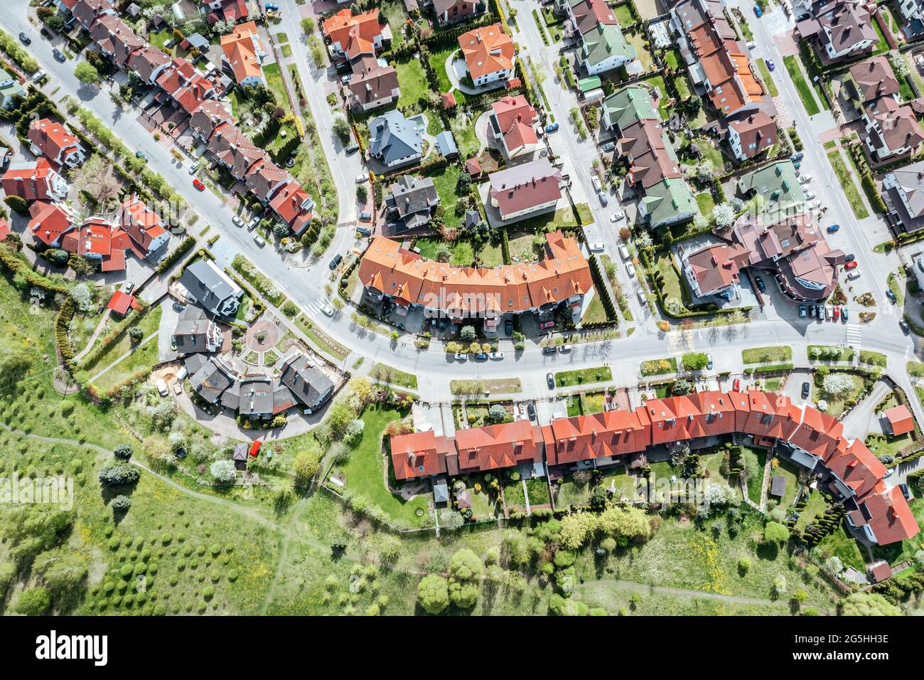 Aerial suburban neighborhood hi-res stock photography and images - Alamy