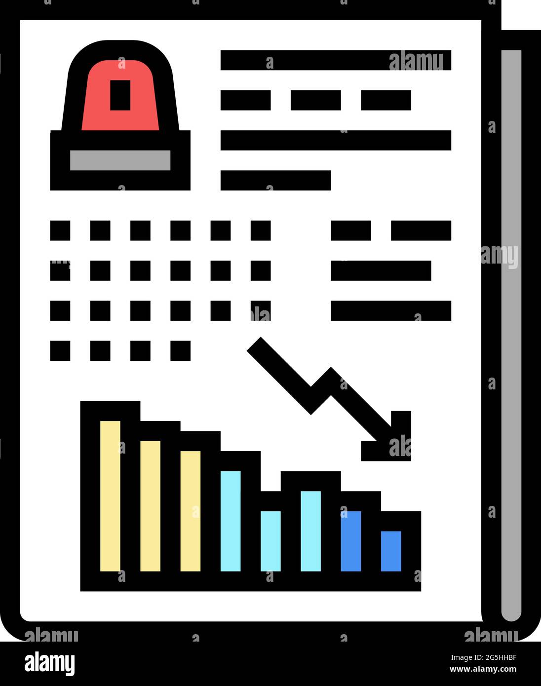 risk assessment and reduction color icon vector illustration Stock ... risk assessment and reduction color icon vector illustration Stock ...