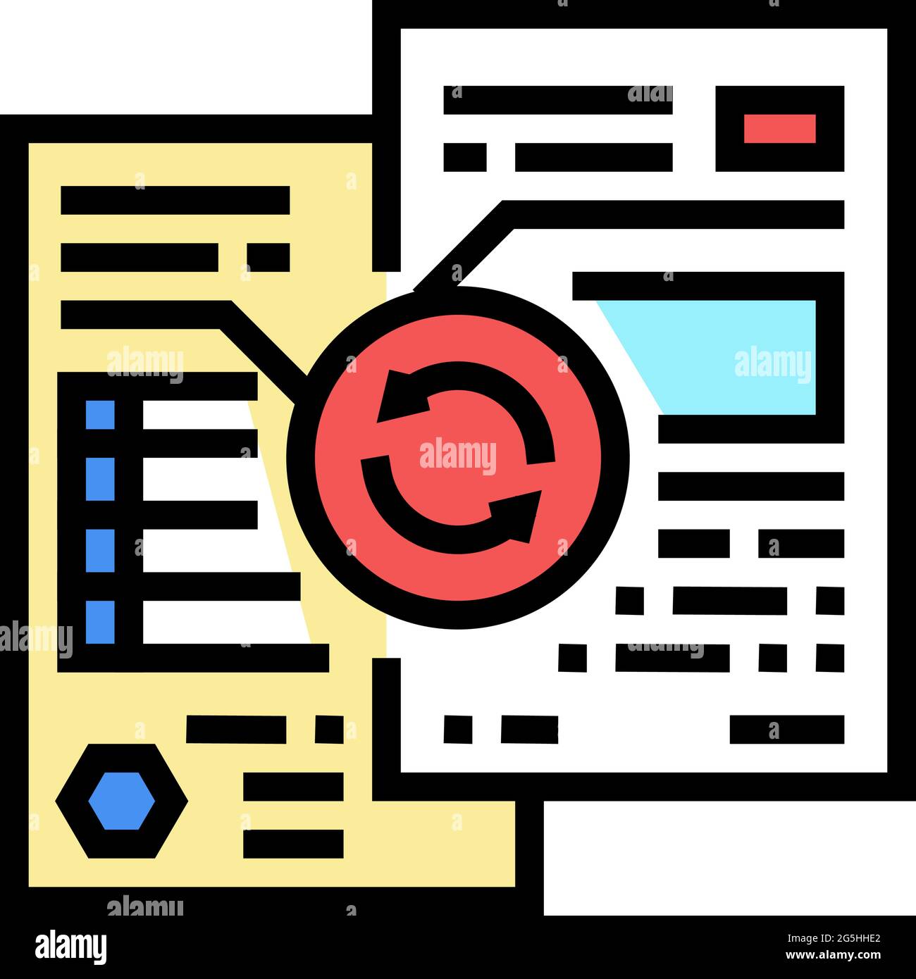 comparative analysis color icon vector illustration Stock Vector Image ...