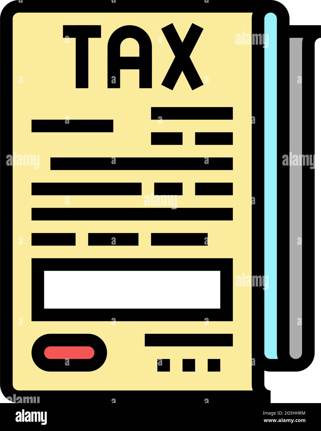 tax accounting color icon vector illustration Stock Vector Image & Art ...