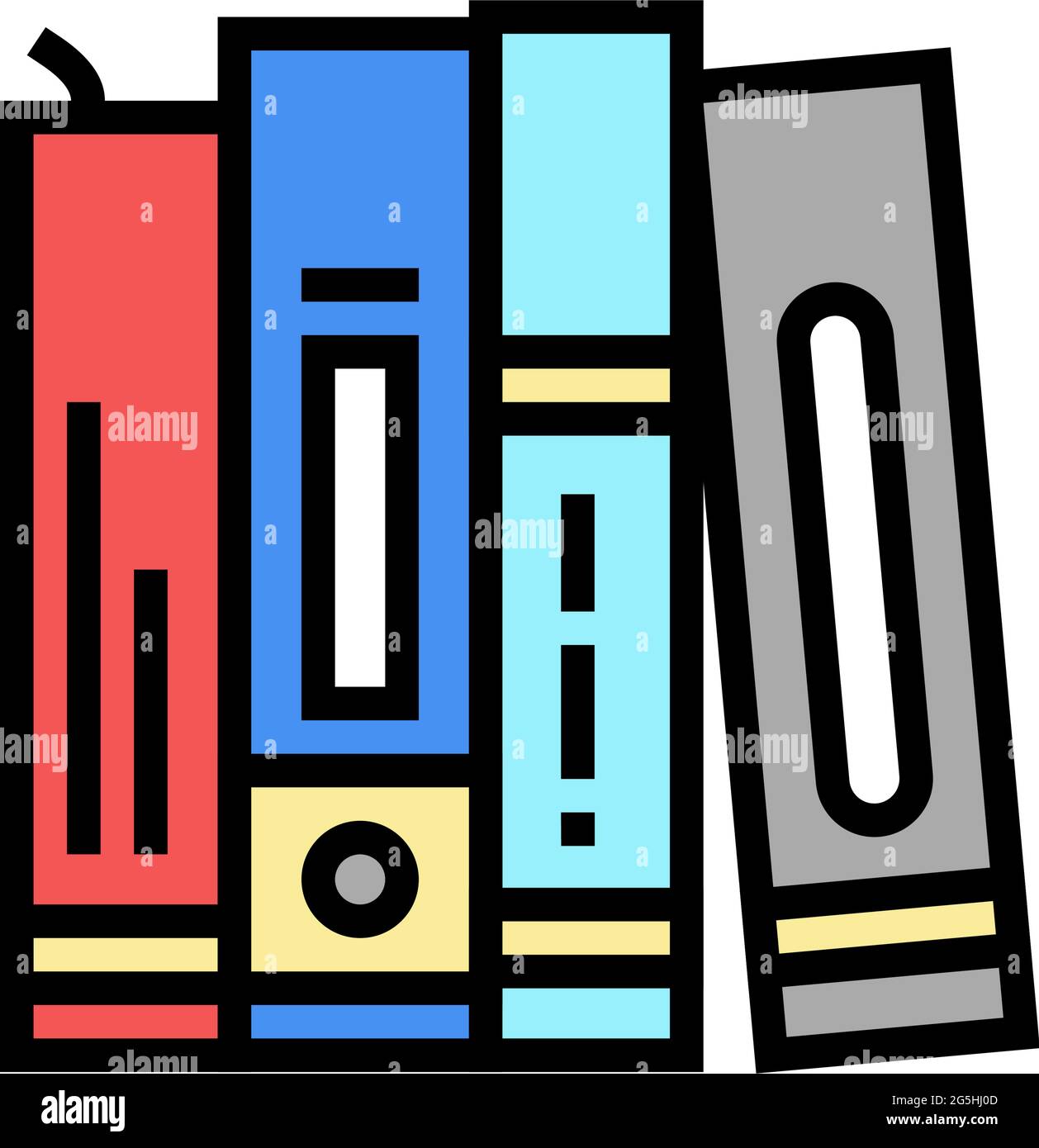 financial report folder color icon vector illustration Stock Vector ...