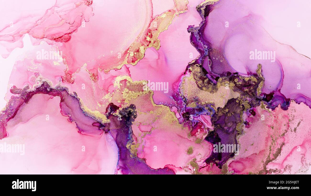 Closeup of multicolored alcohol ink abstract texture, trendy wallpaper ...
