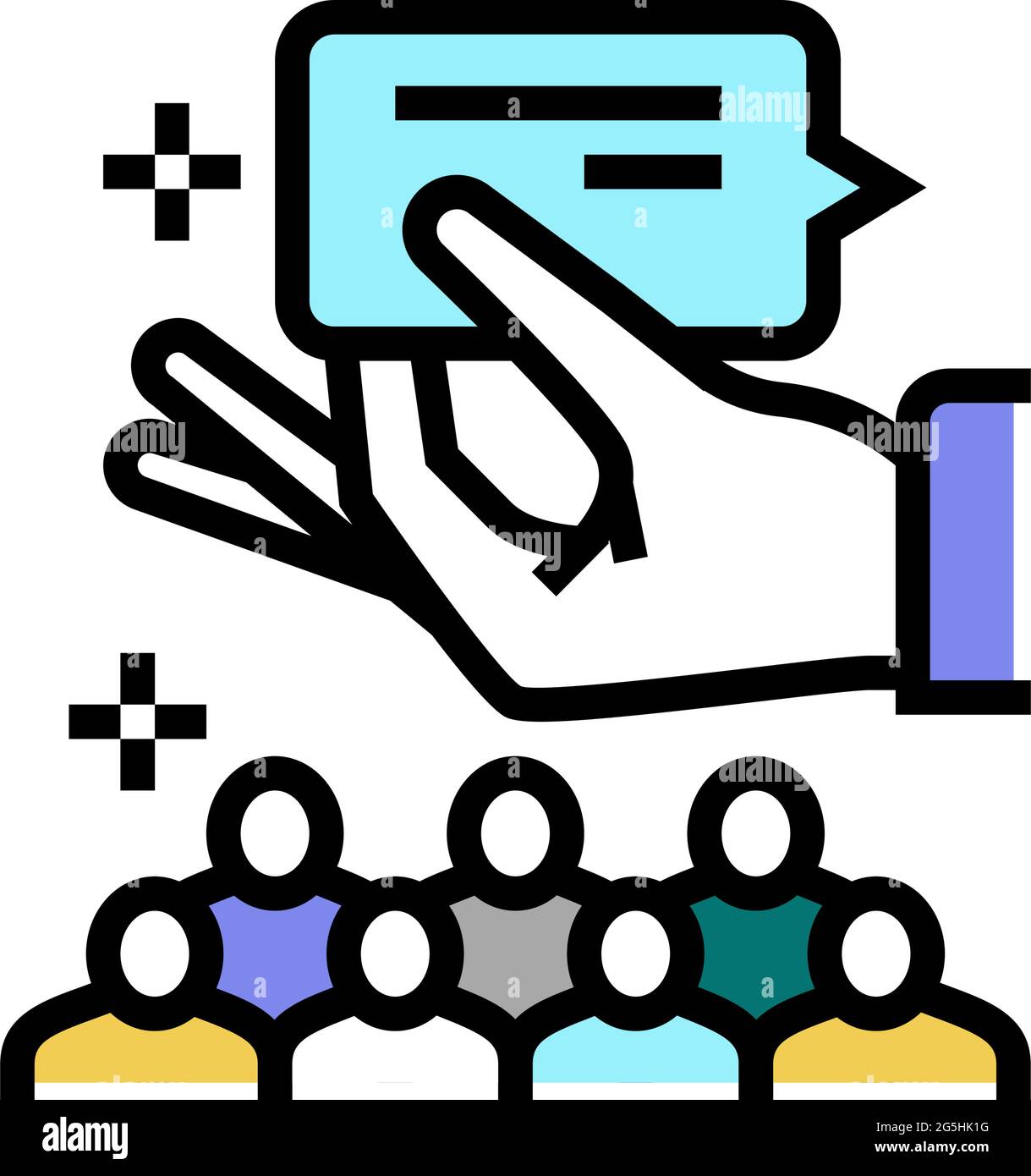 advisory boards and mentors color icon vector illustration Stock Vector ...