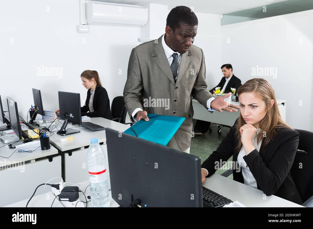 Active businessman expressing dissatisfaction Stock Photo - Alamy