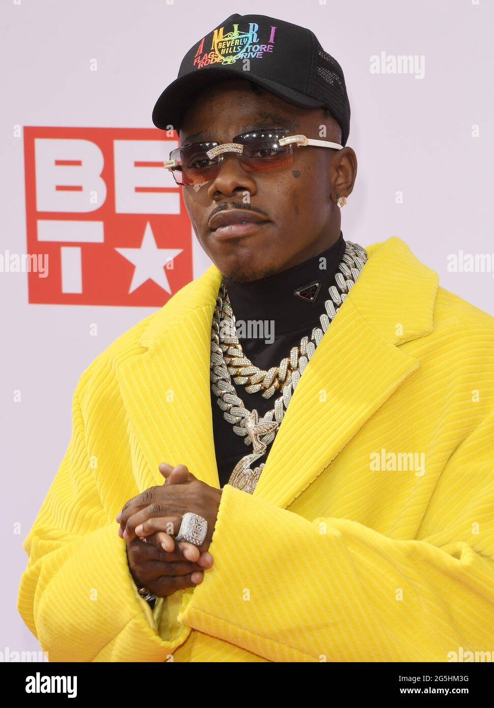 DaBaby arrives at the BET Awards 2021 held at the Microsoft Theater in ...