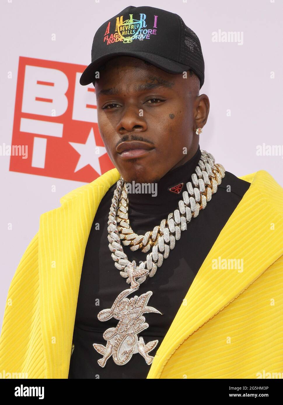 DaBaby arrives at the BET Awards 2021 held at the Microsoft Theater in ...