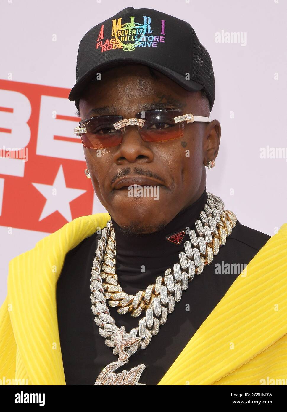 DaBaby arrives at the BET Awards 2021 held at the Microsoft Theater in ...