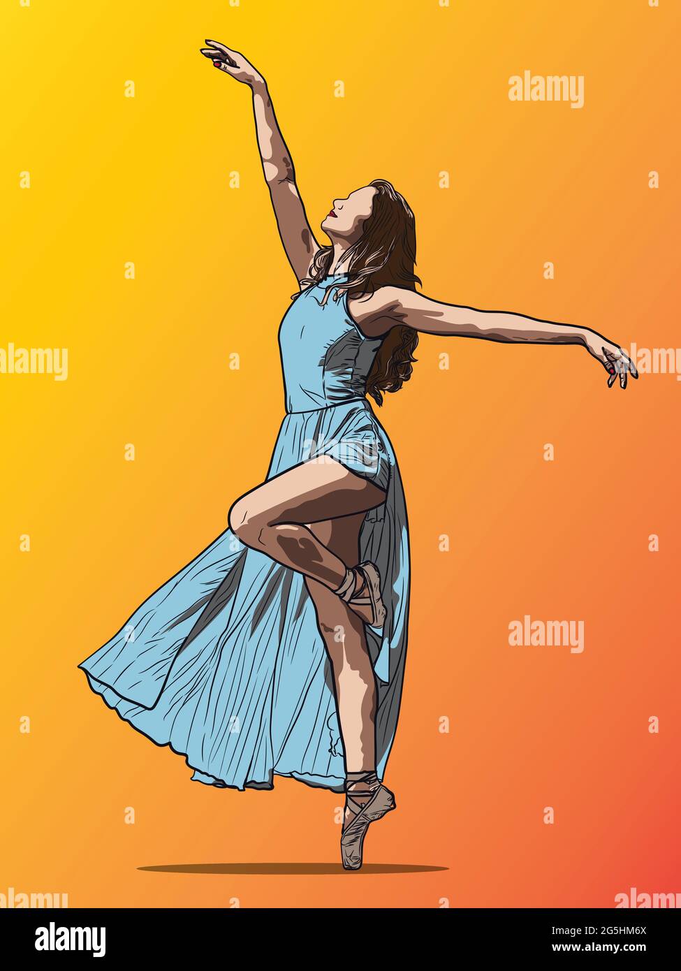 Young woman dancing jump Stock Vector Images - Alamy