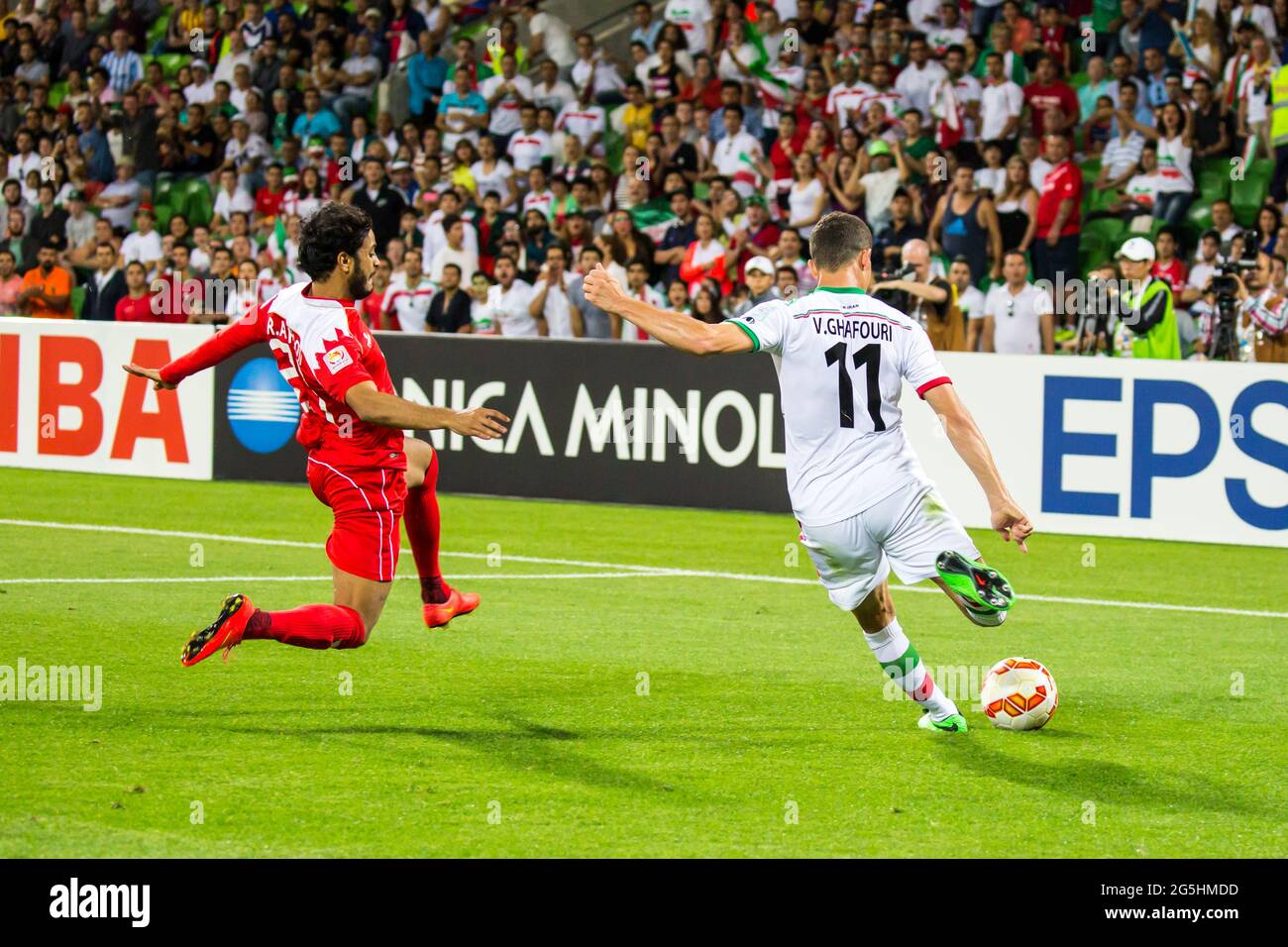 Iran Vs Bahrain in the Asian Cup 2015 Stock Photo - Alamy