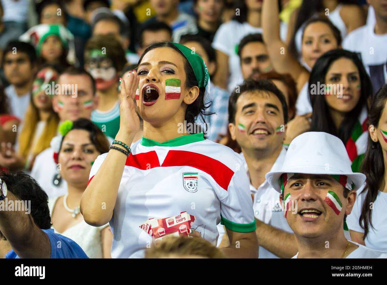 Iran Vs Bahrain in the Asian Cup 2015 Stock Photo - Alamy