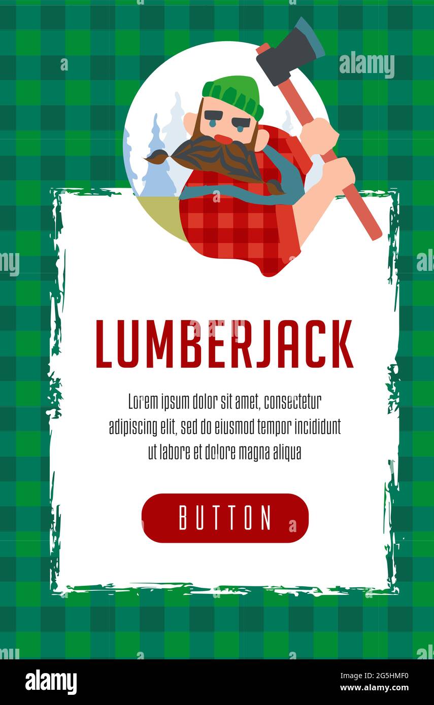 lumberjack banner of universal art designs. Suitable for greeting cards ...