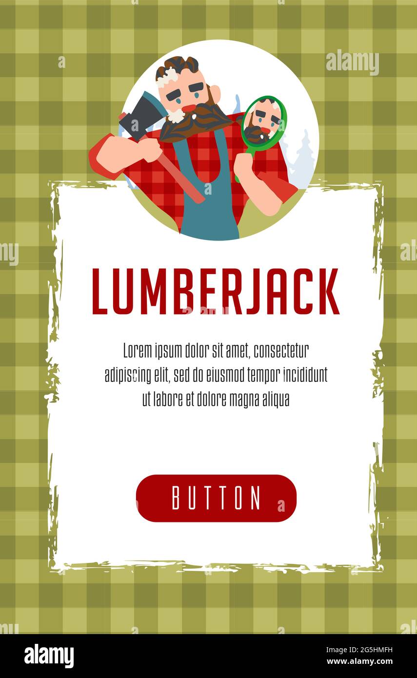 lumberjack banner of universal art designs. Suitable for greeting cards ...
