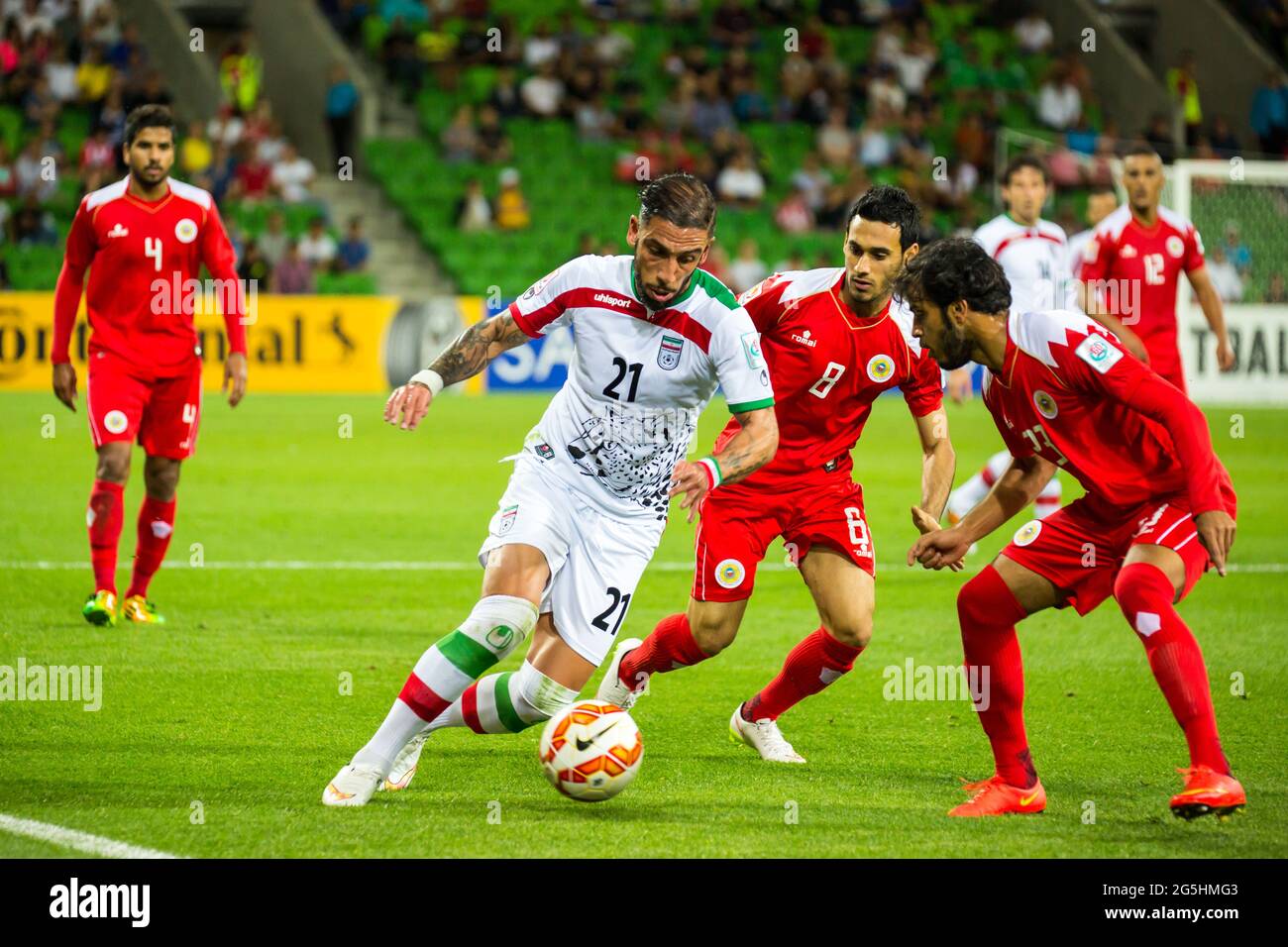 Iran Vs Bahrain in the Asian Cup 2015 Stock Photo - Alamy