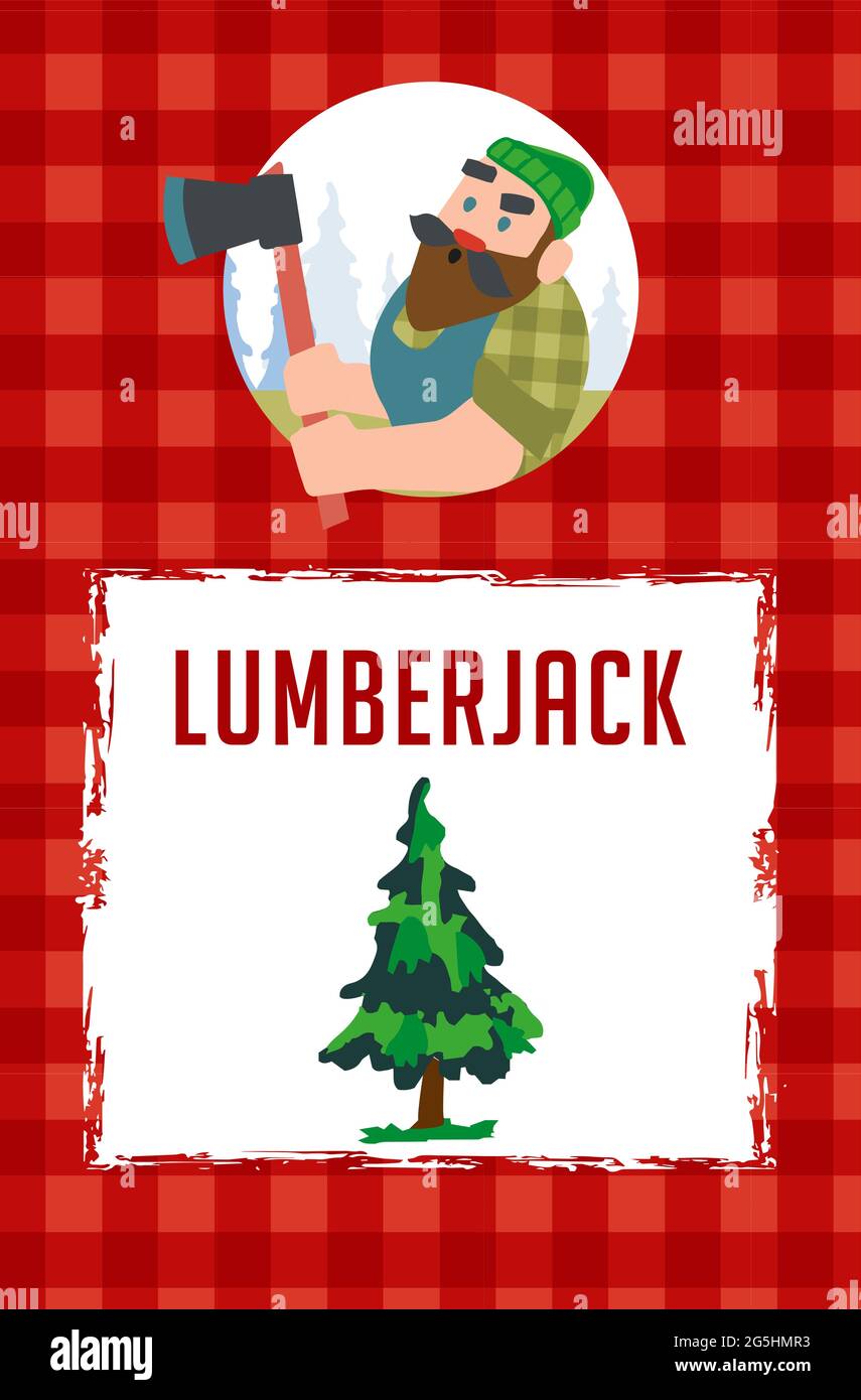 lumberjack banner of universal art designs. Suitable for greeting cards ...