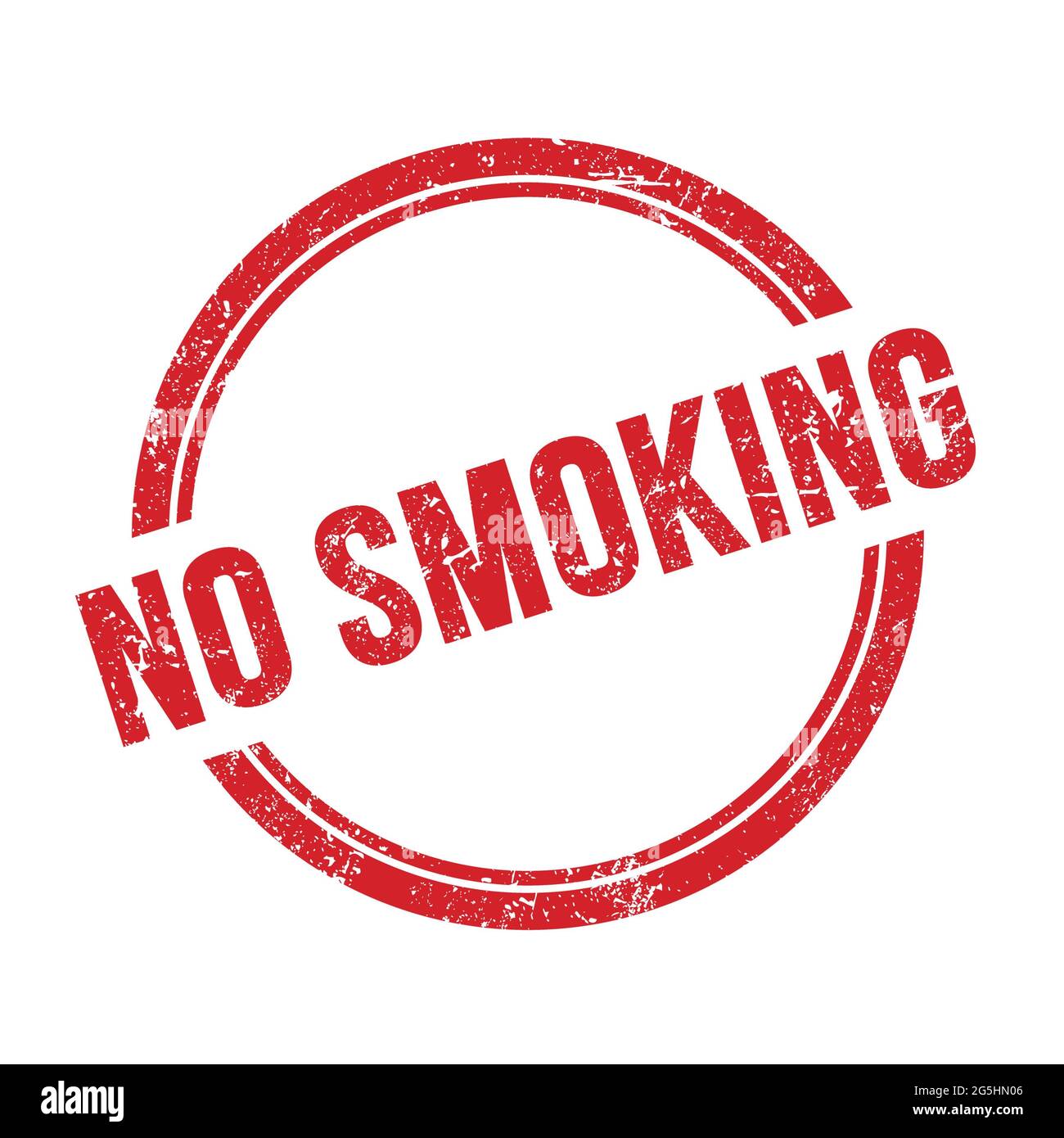 NO SMOKING text written on red grungy vintage round stamp Stock Photo ...