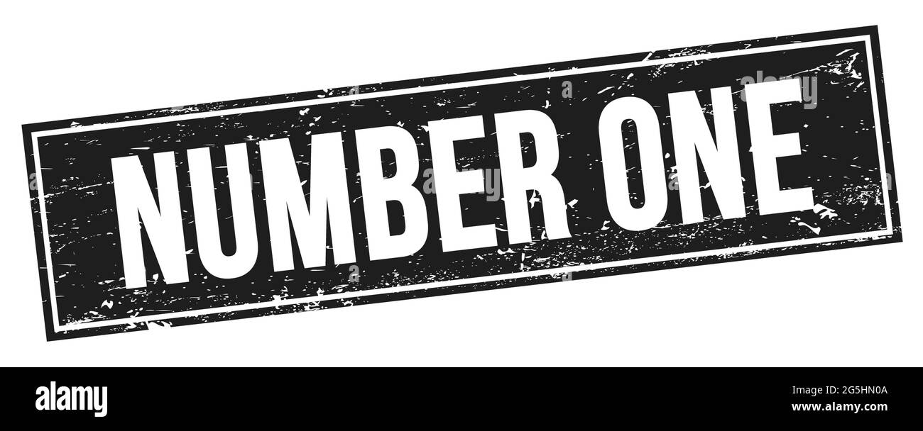 NUMBER ONE text on black grungy rectangle stamp sign Stock Photo - Alamy