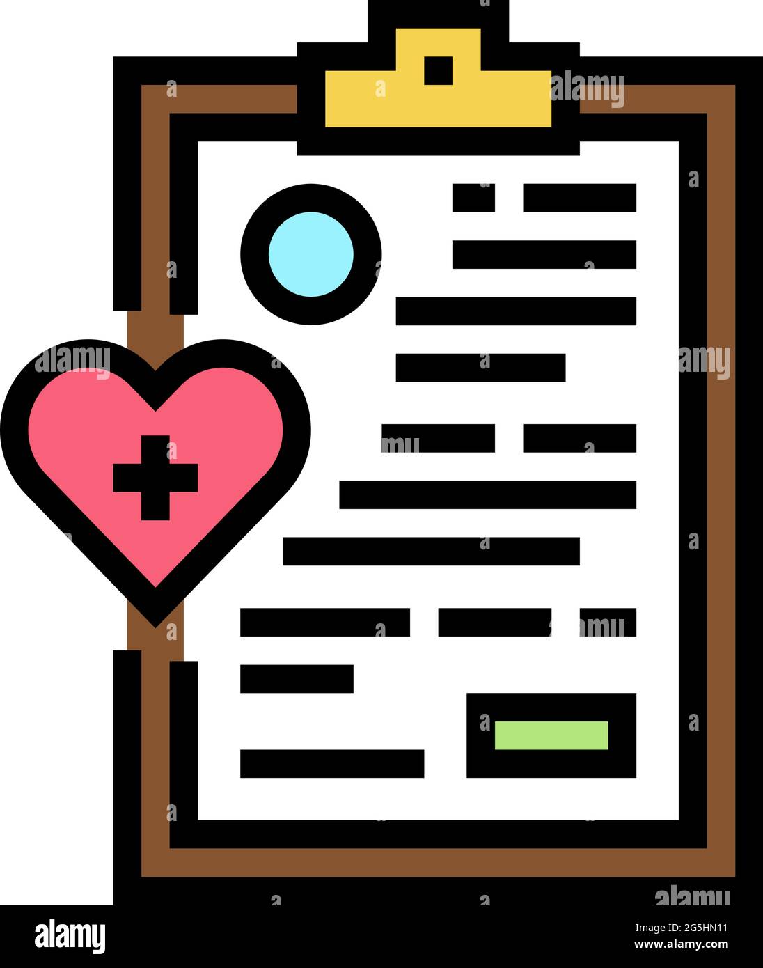 elderly human medical card color icon vector illustration Stock Vector ...