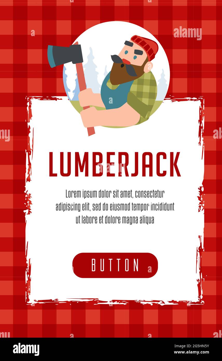 lumberjack banner of universal art designs. Suitable for greeting cards ...