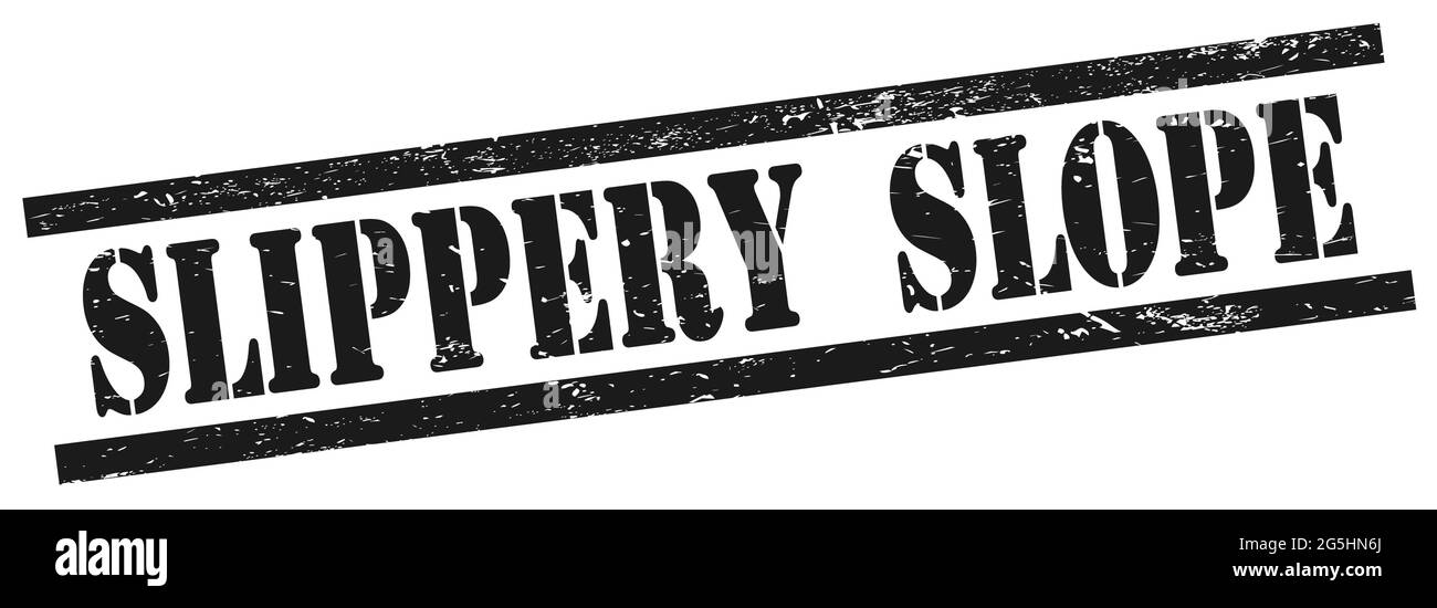 Slippery slope sign Black and White Stock Photos & Images - Alamy