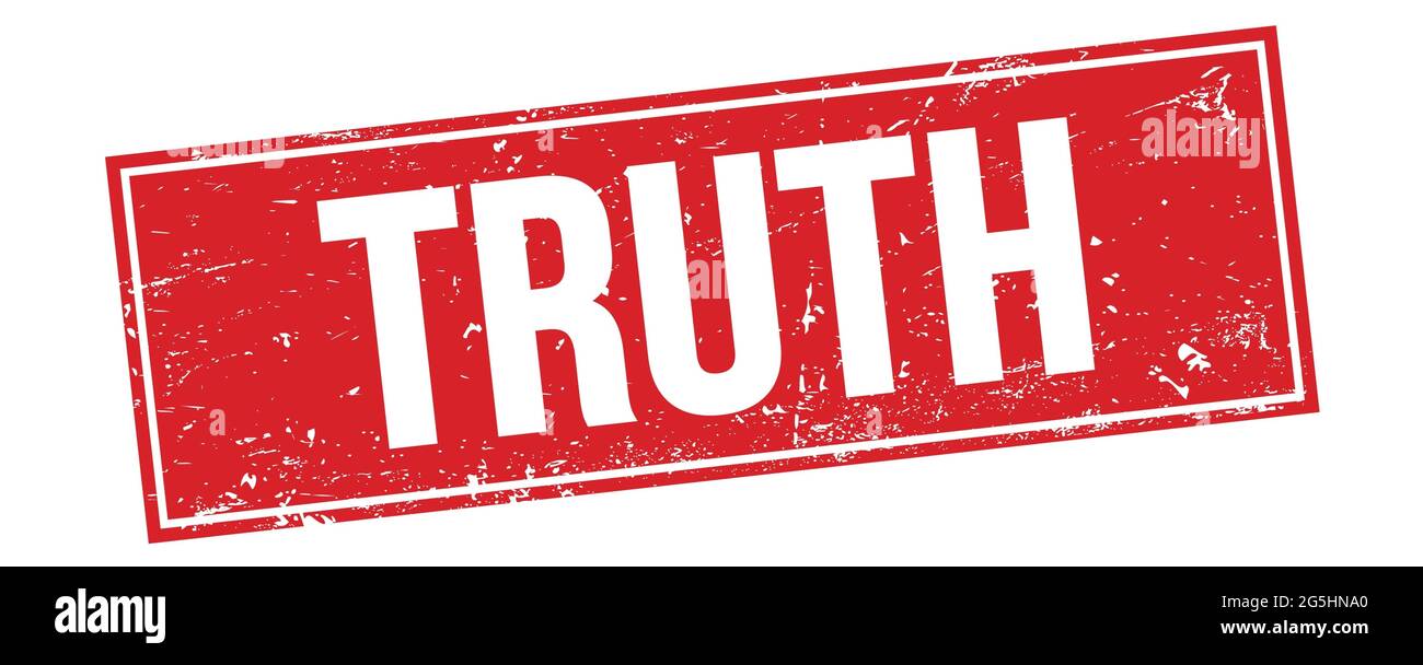 Stamp truth red text hi-res stock photography and images - Alamy