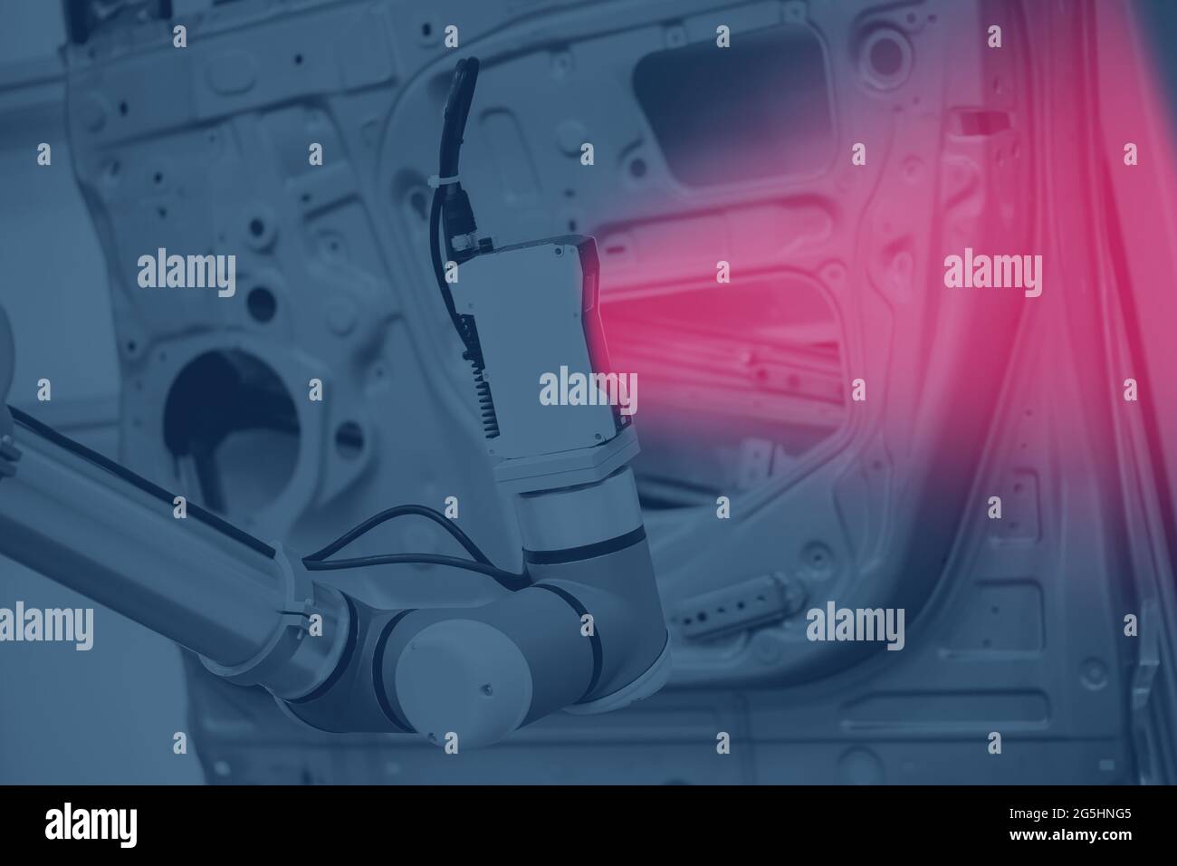 Quality control of manufactured machine parts using automatic robot for ...