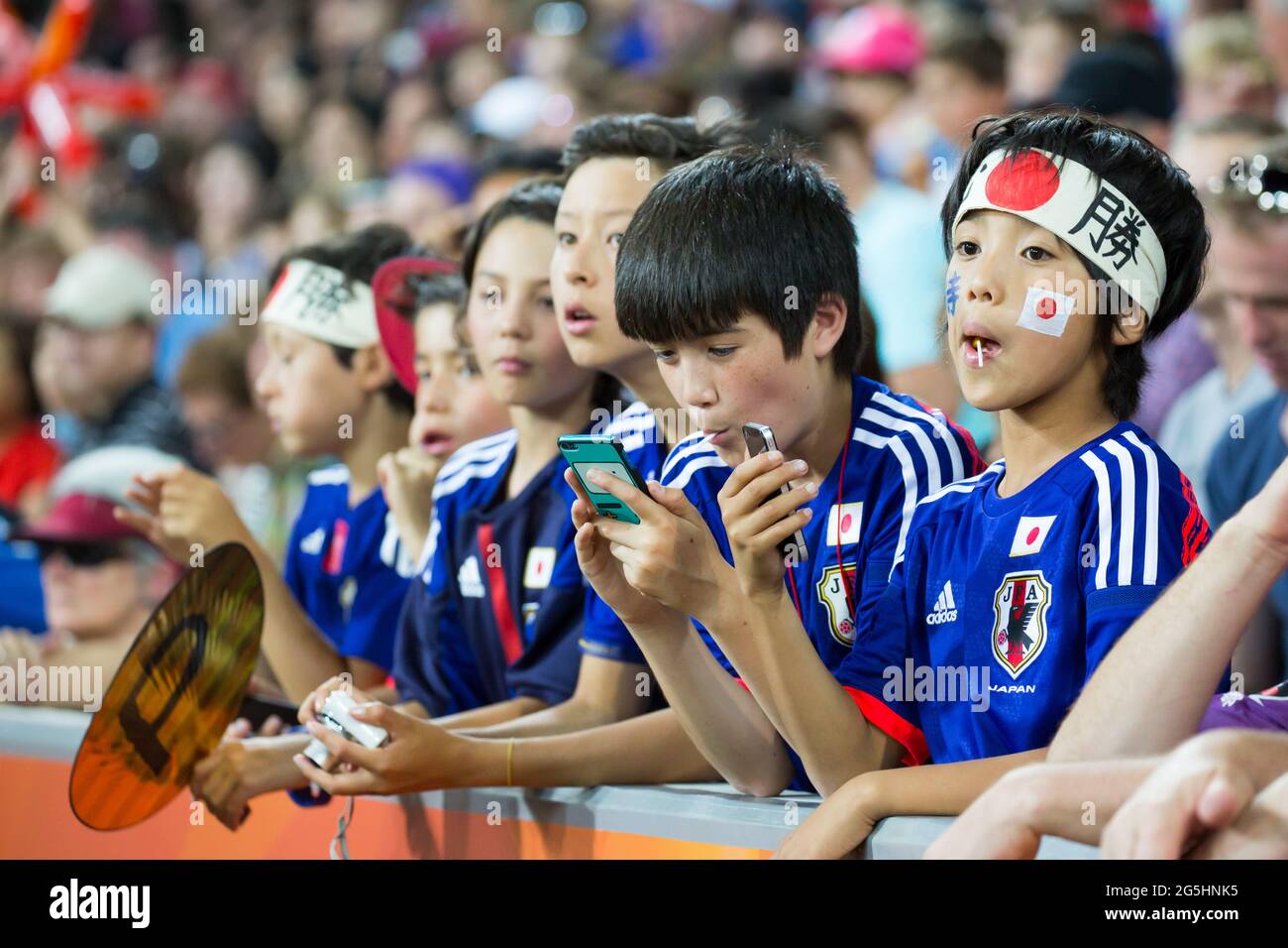 Japan Vs Jordan in the Asian Cup 2015 Stock Photo - Alamy