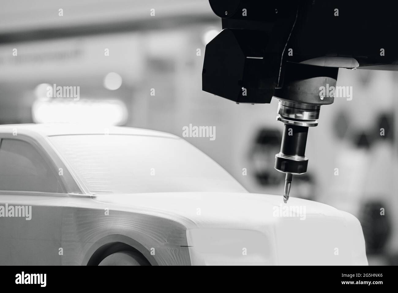 Milling CNC manufacturing process of making mock-up of car for modern ...