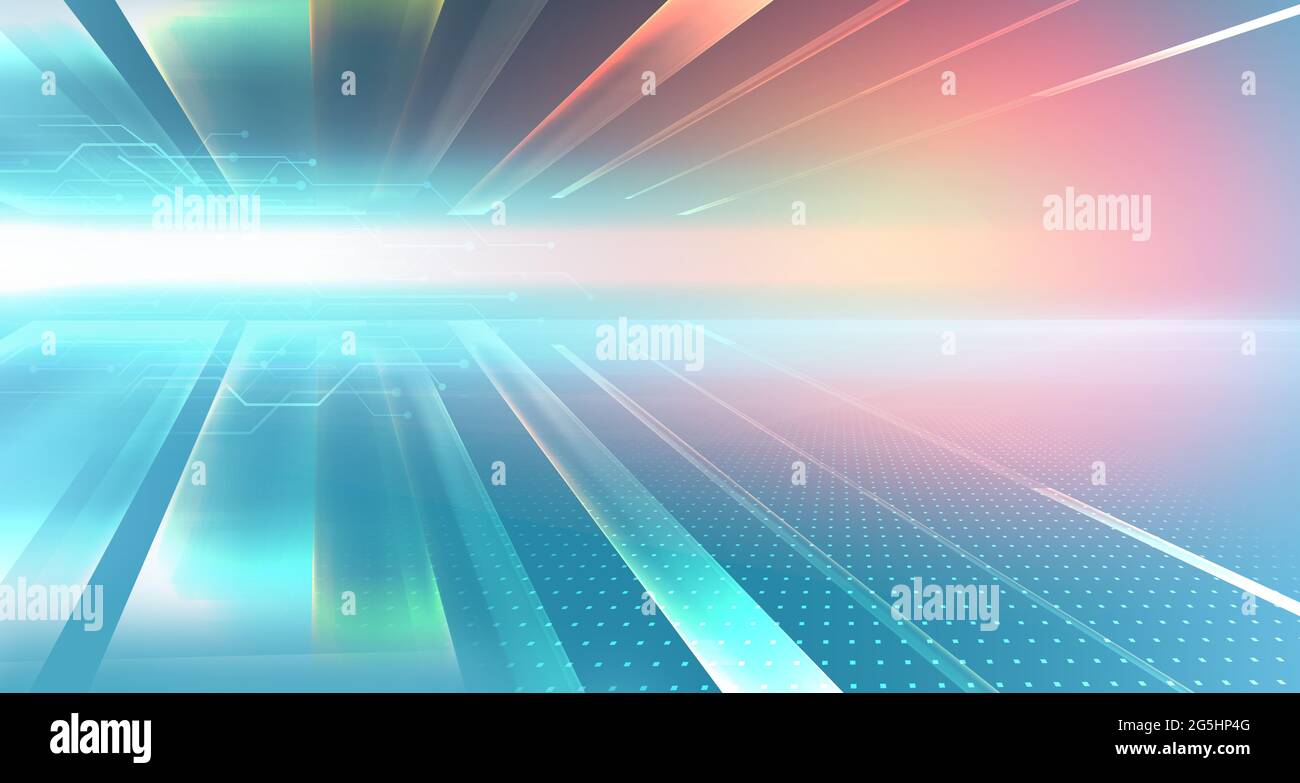 Abstract 3d stage background with board lines, electrical technology ...