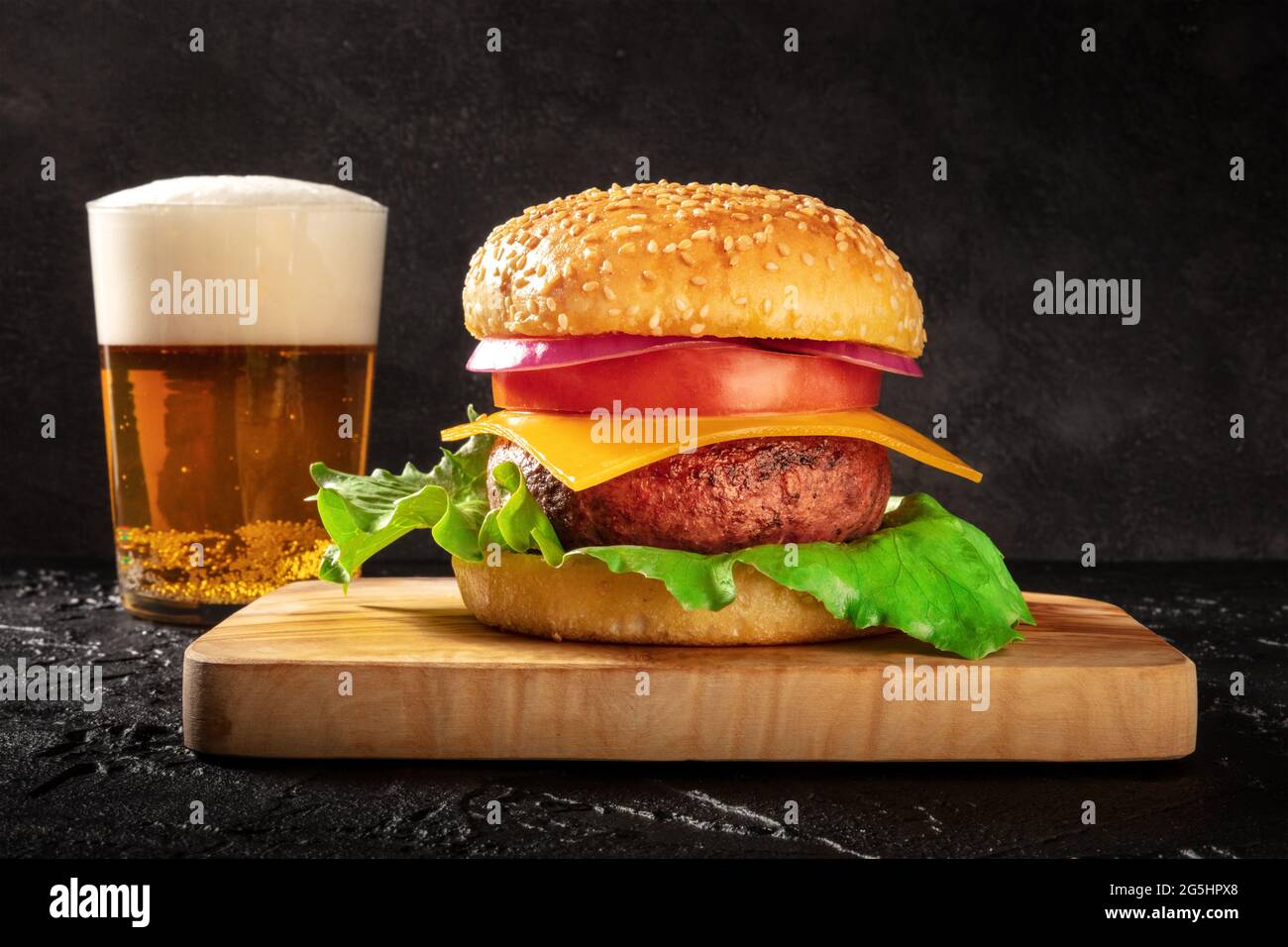 Beef steak bread slice hi-res stock photography and images - Alamy