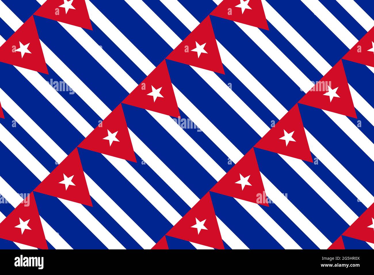 Simple geometric pattern in the colors of the national flag of Cuba ...