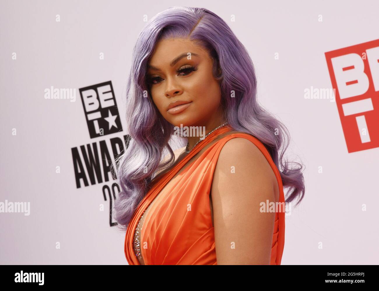 Latto arrives at the BET Awards 2021 held at the Microsoft Theater in ...