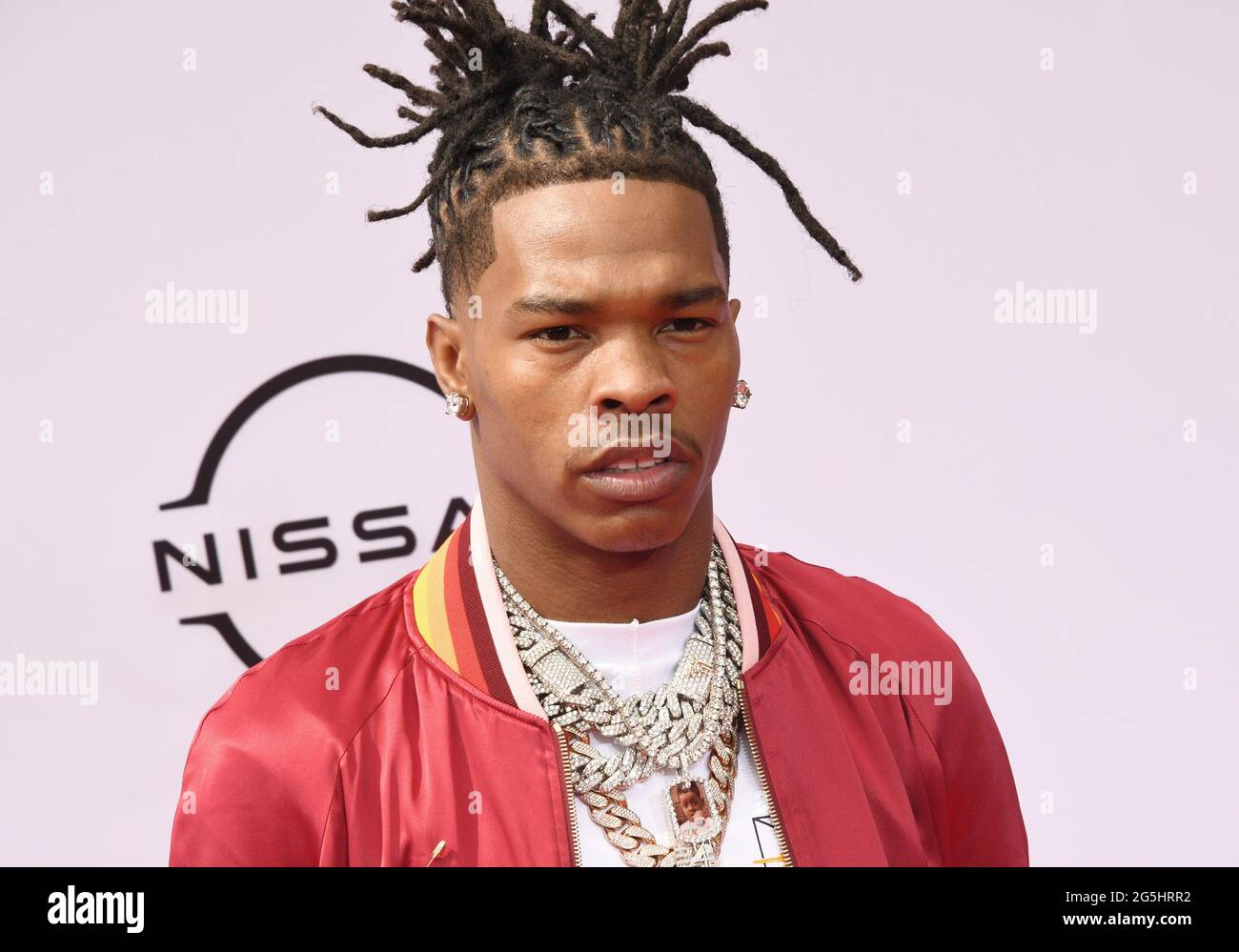 Lil Baby arrives at the BET Awards 2021 held at the Microsoft Theater ...