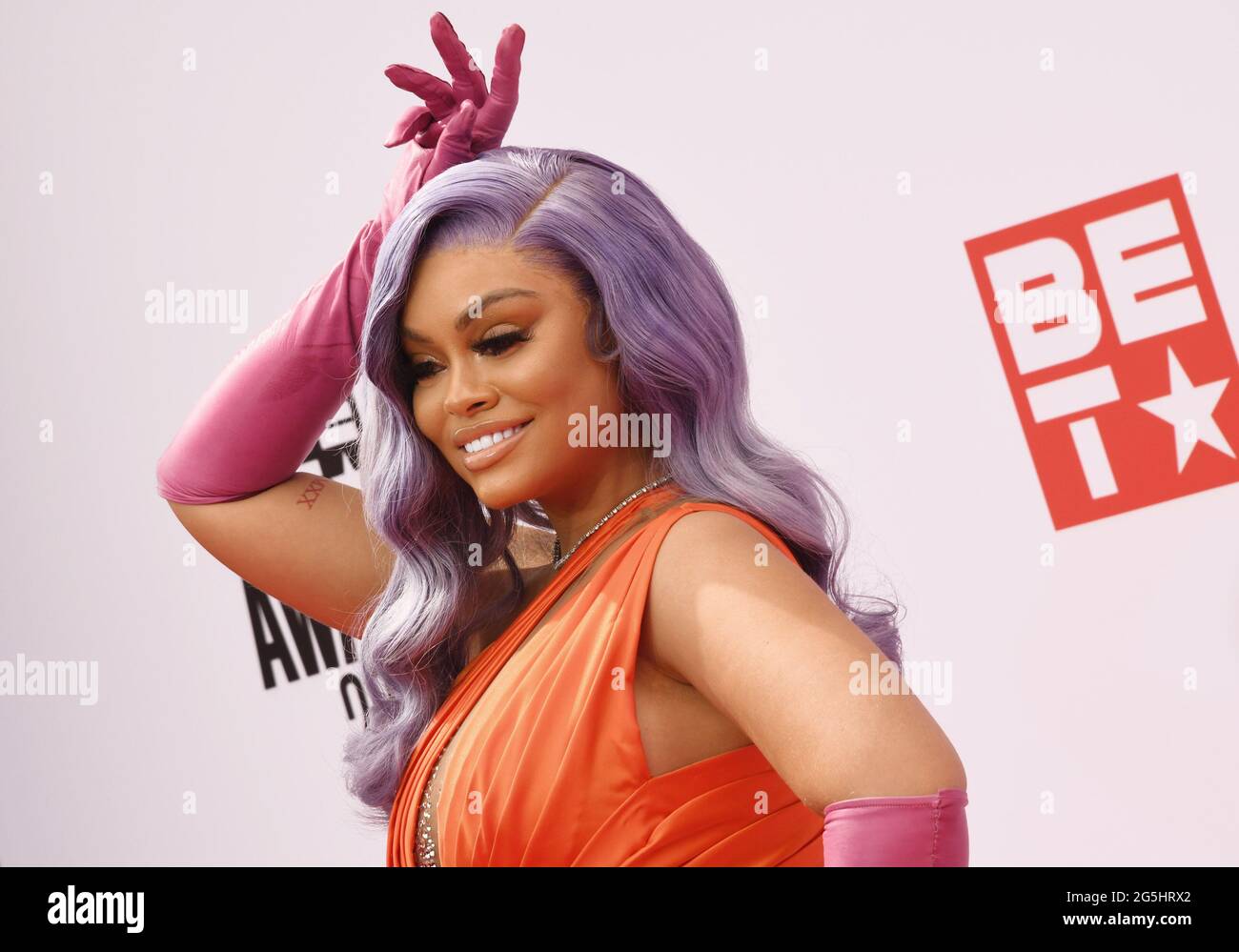 Los Angeles, USA. 27th June, 2021. Latto arrives at the BET Awards 2021 ...