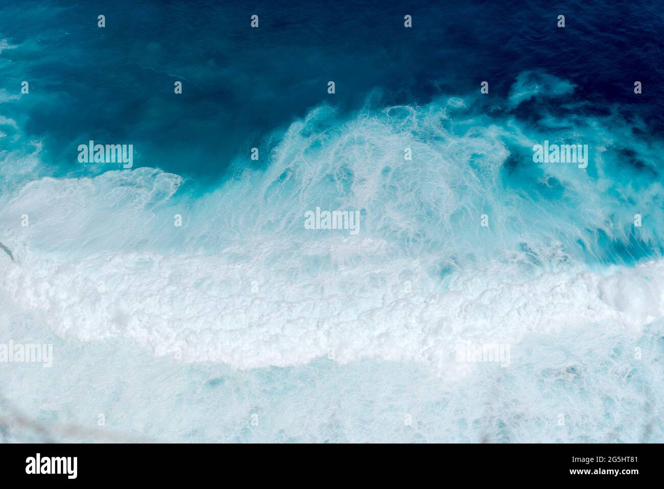 summer tropical beach blue ocean nature landscape with white wave on ...