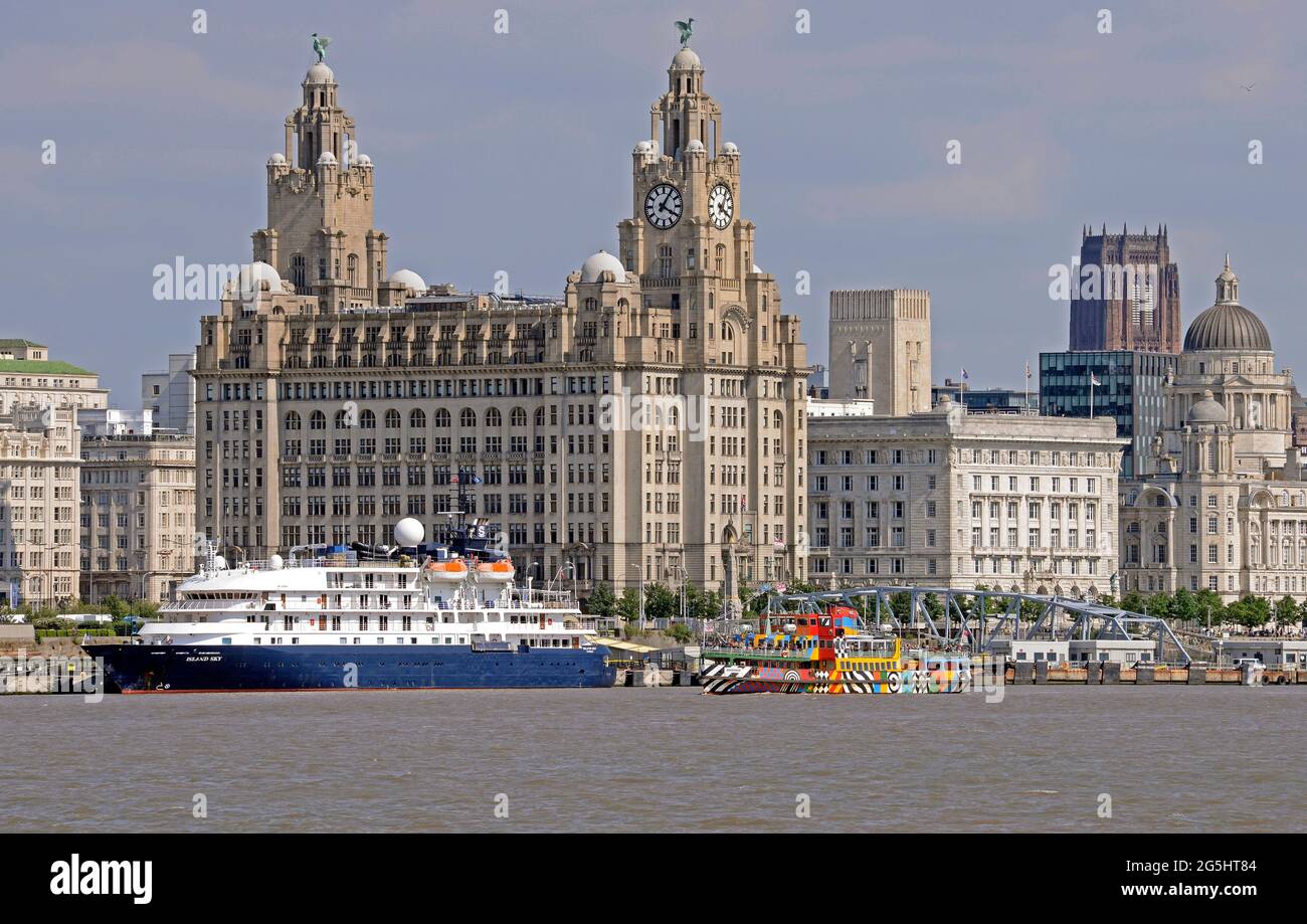 Noble Caledonia's ISLAND SKY on her inaugural visit berthed in front of ...