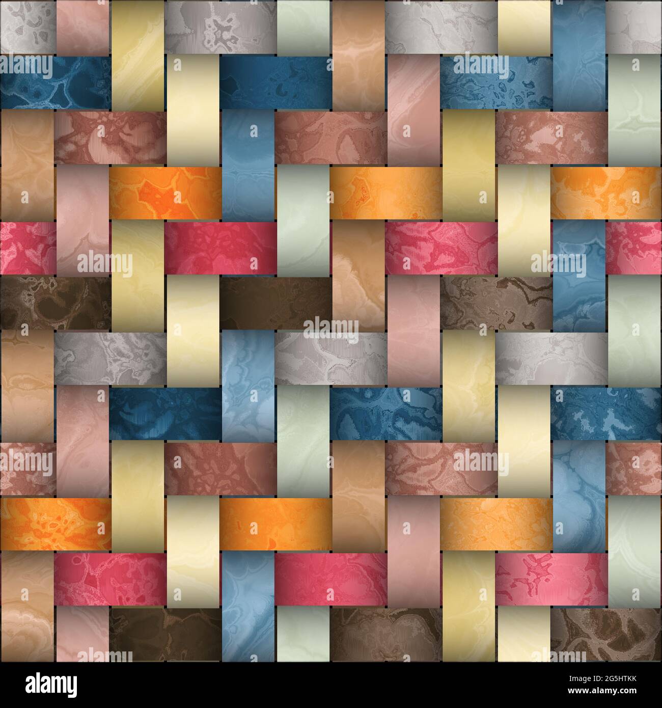 Seamless weave strip colorful ribbon pattern print Stock Photo - Alamy