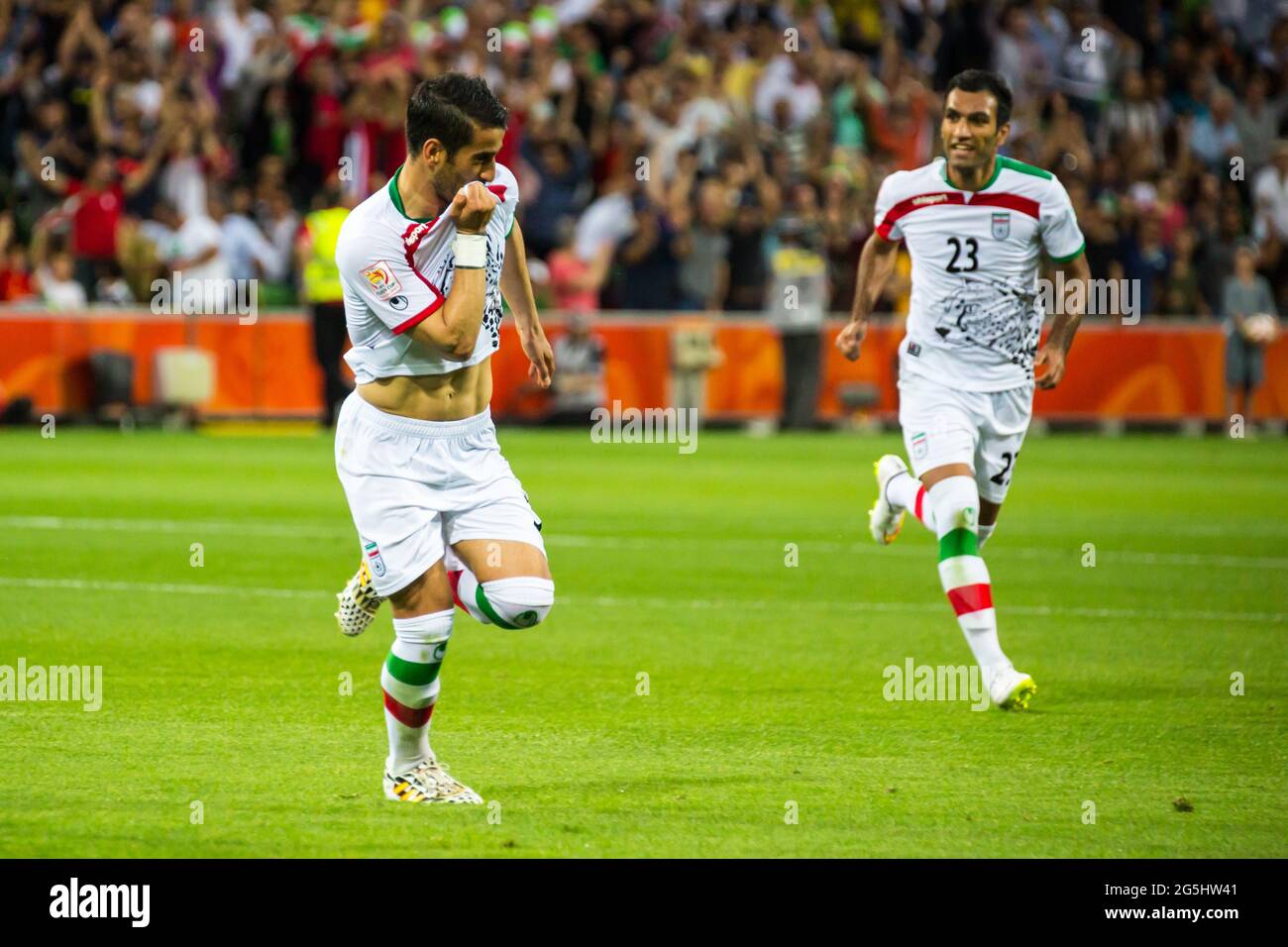 Iran Vs Bahrain in the Asian Cup 2015 Stock Photo - Alamy