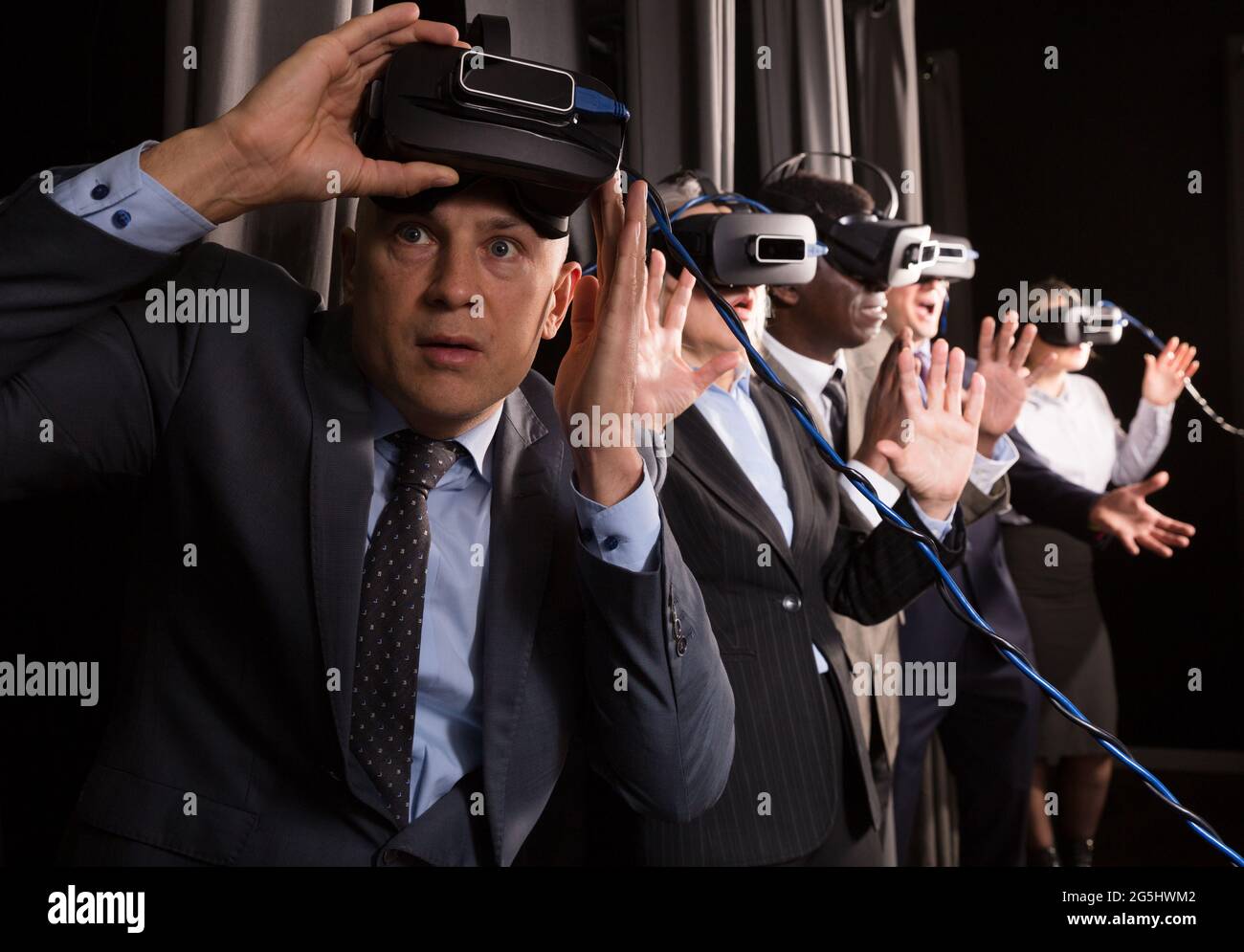 Vr goggles scared hi-res stock photography and images - Alamy