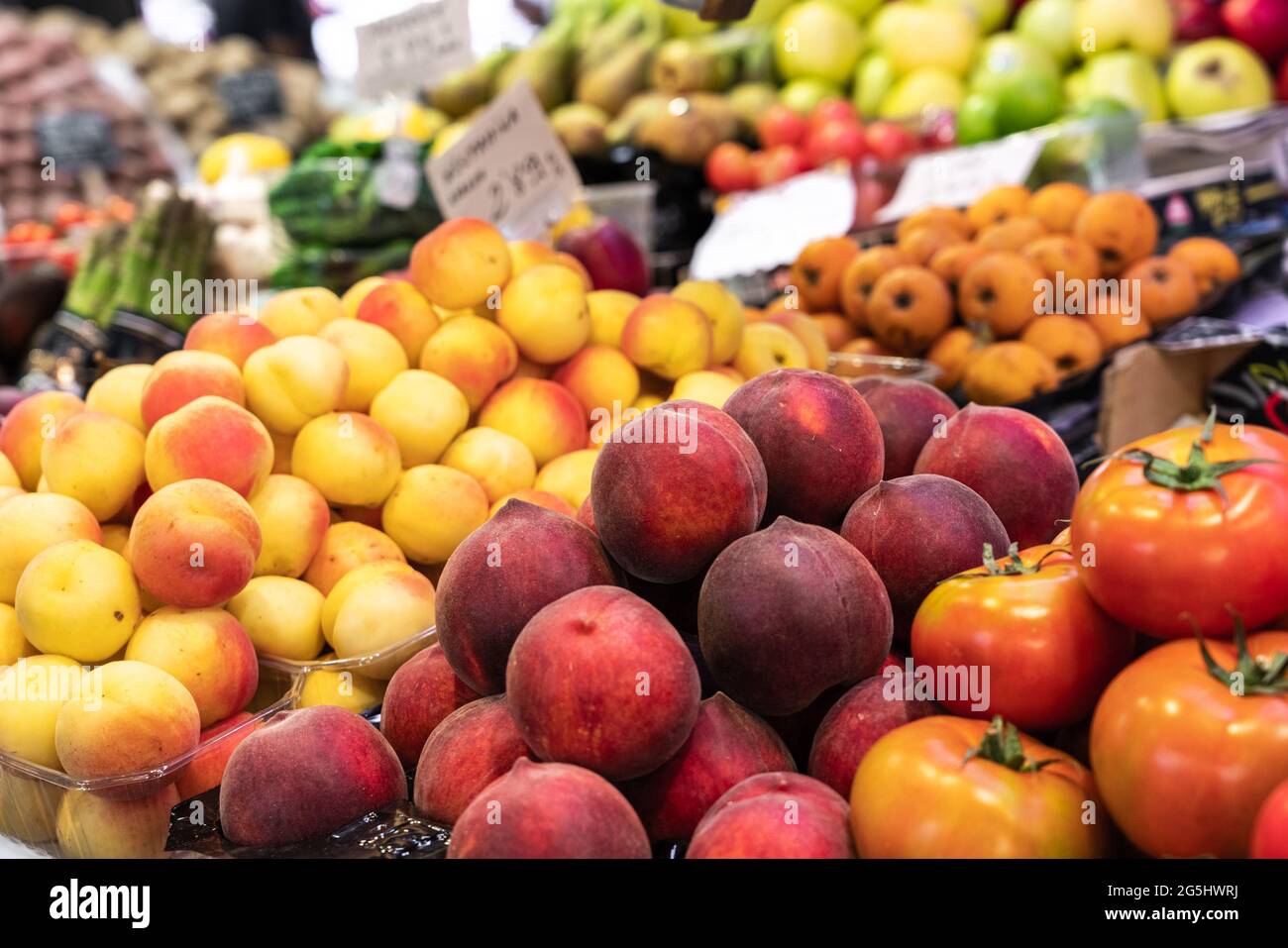 Healthy Fresh Fruits For Sale In Fruit Market Stock Photo - Alamy