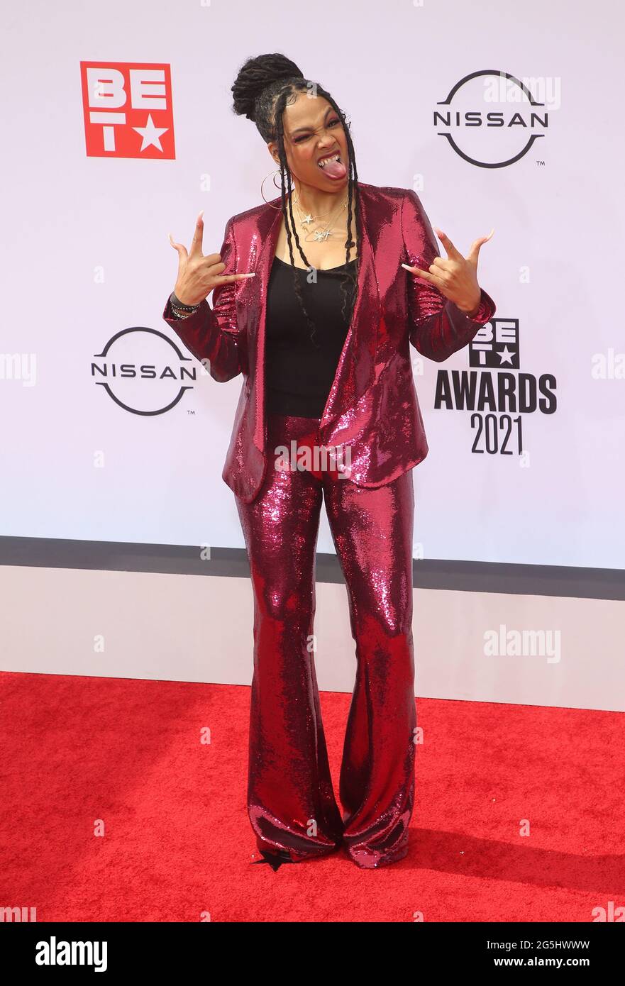 , Los Angeles, CA -June 27 -Monie Love, at The BET Awards 2021 at The ...