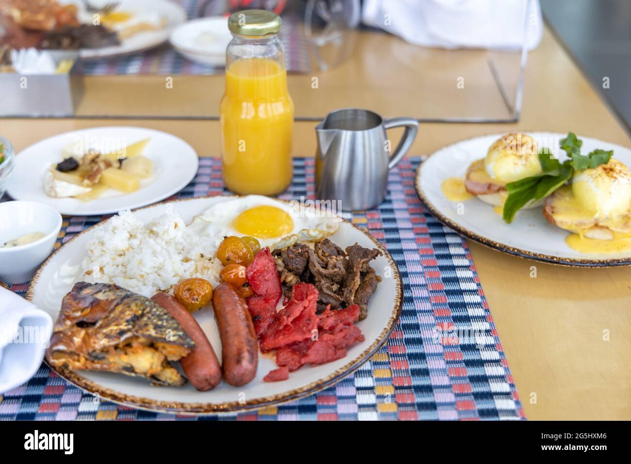 Filipino style breakfast set on the table Stock Photo - Alamy