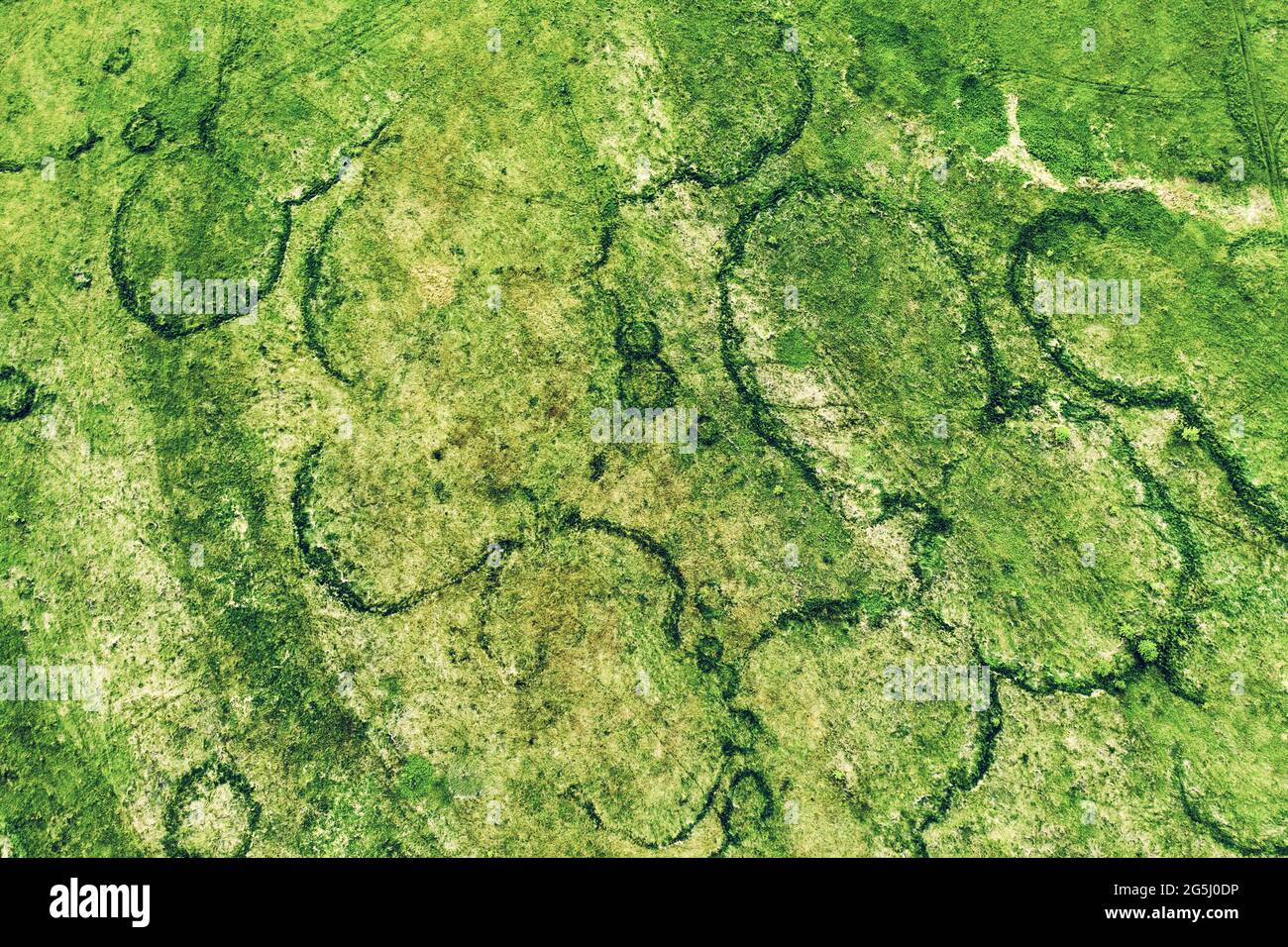 Green fields from above Stock Photo - Alamy