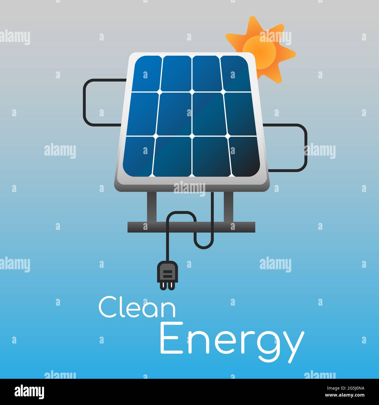 Clean renewable energy solar cell graphic design Stock Photo - Alamy